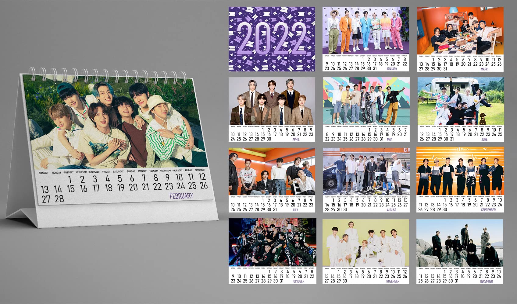 Bts 2022 Wall Calendar For Fans Butter Bts Table Desk | Desertcart INDIA