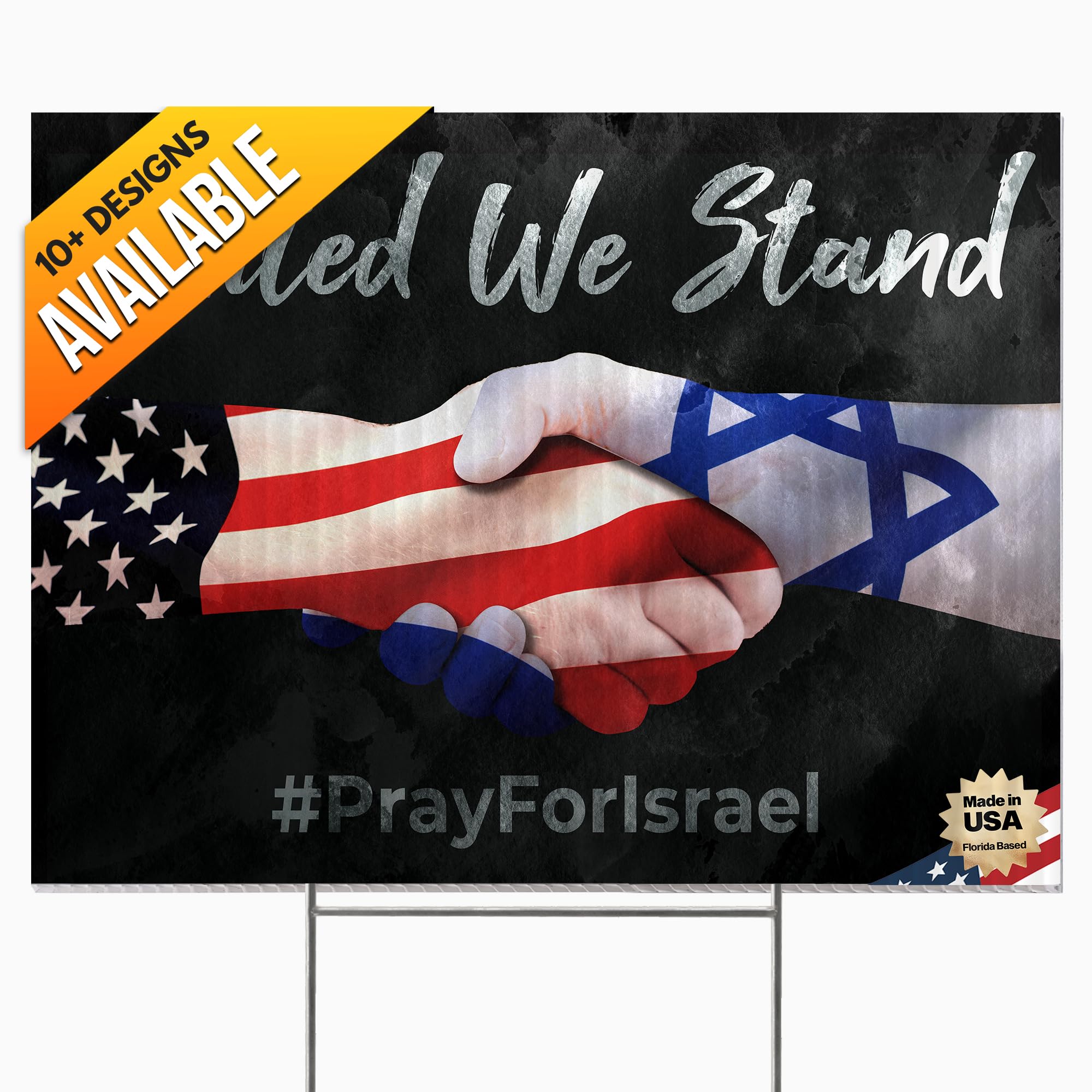Amazon.com : We Stand with Israel Sign, I Stand with Israel, USA ...