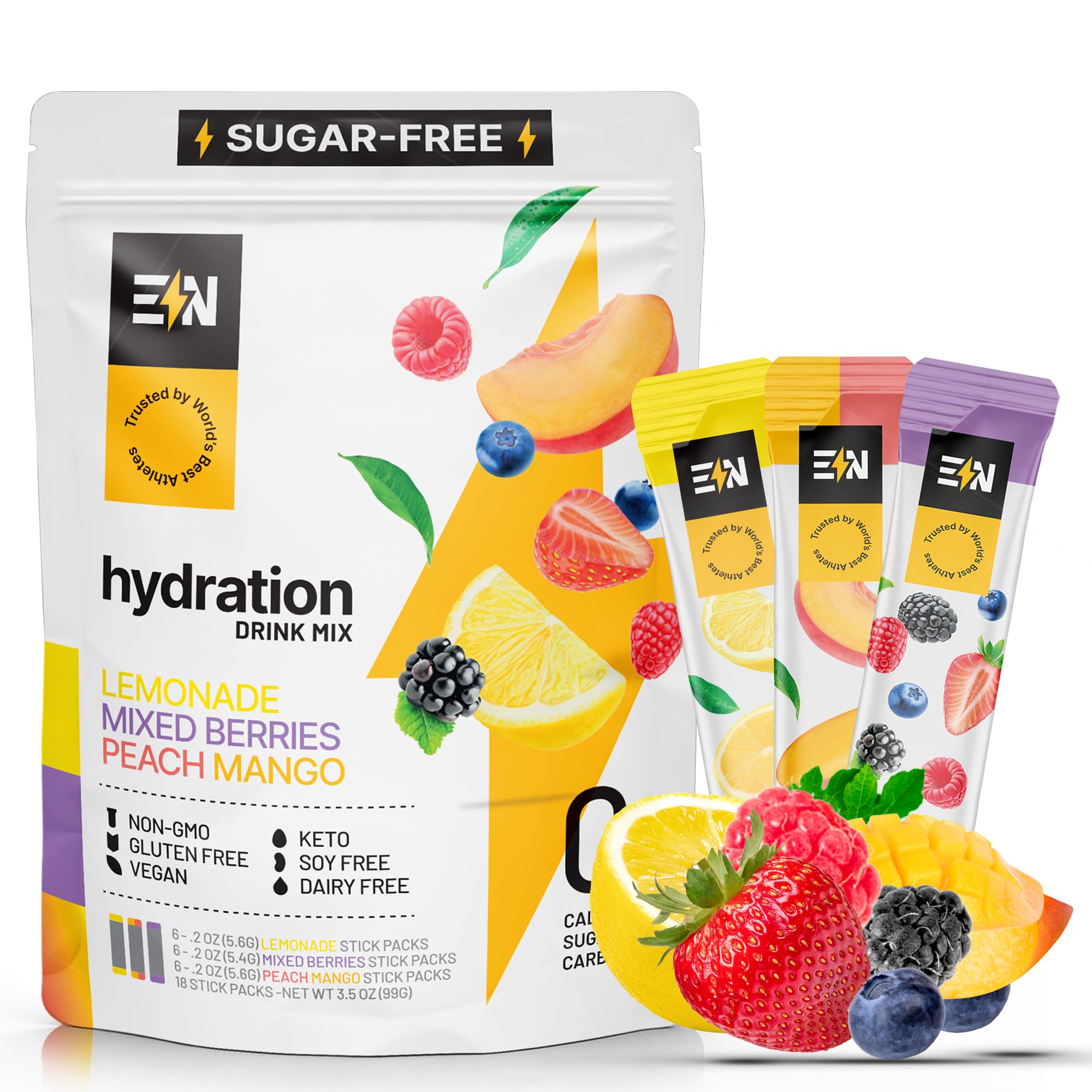 Buy ENGINEERED TION Sugar-Free Electrolytes Powder Packets - Single ...