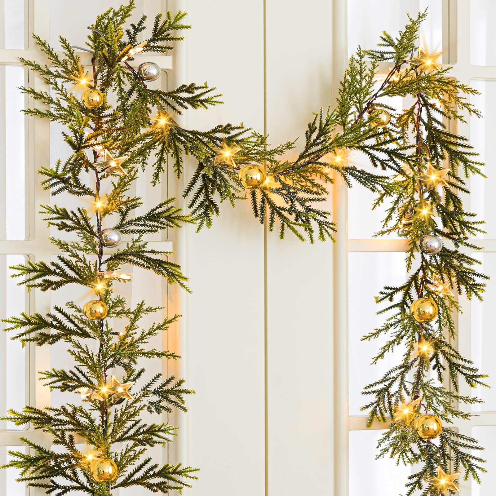 Snapklik.com : 6FT Artificial Christmas Garland Faux Spruce Evergreen ...