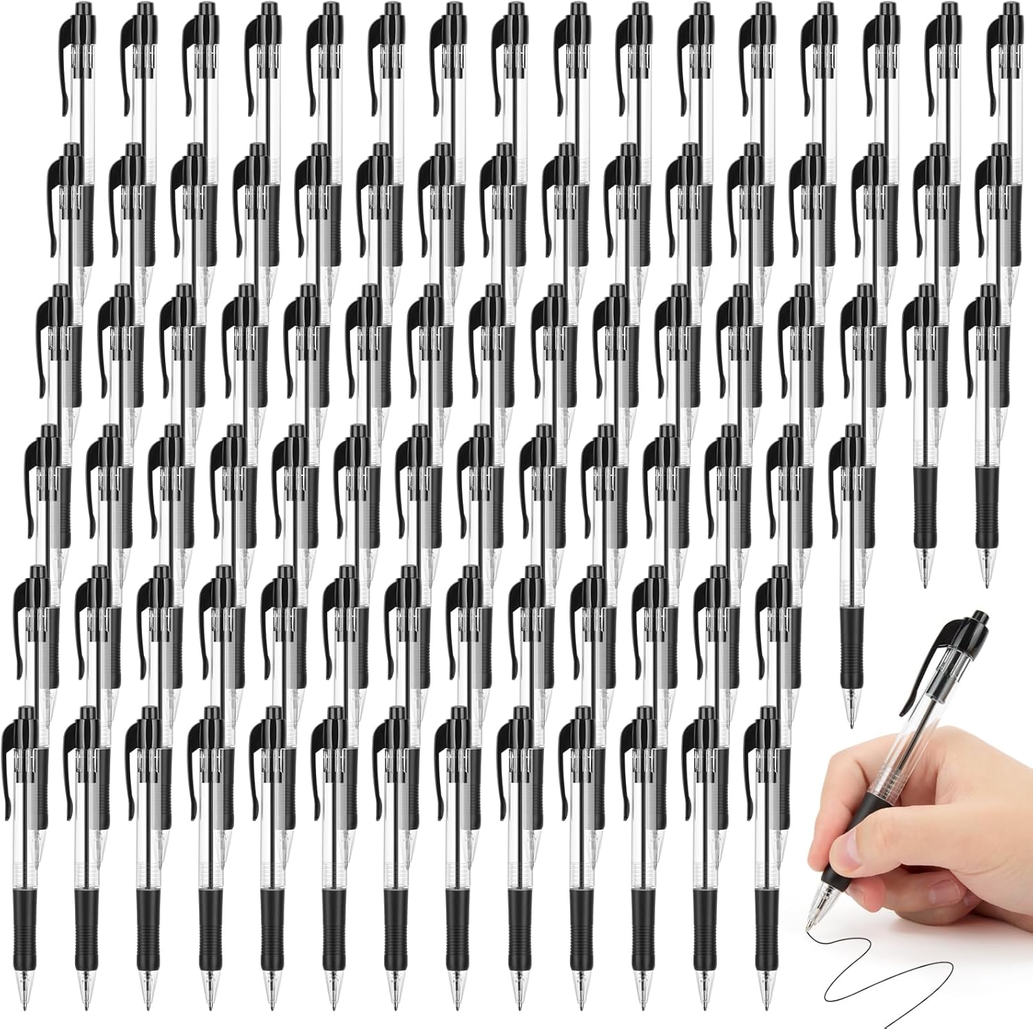 Amazon.com : IKAYAS 220 Pack Retractable Ballpoint Pens, 1.0 mm Medium ...