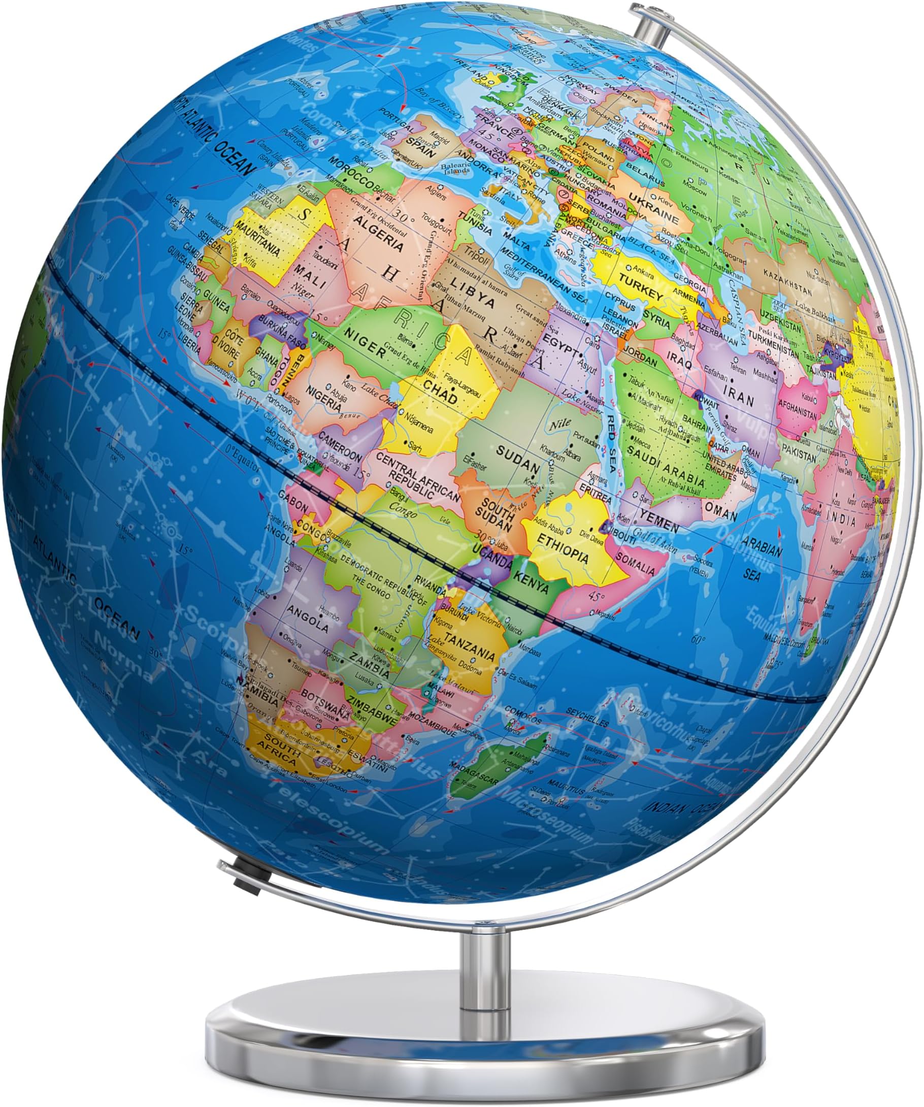 Amazon.com: Illuminated Globes for Kids - 8” Light Up World Globe With ...