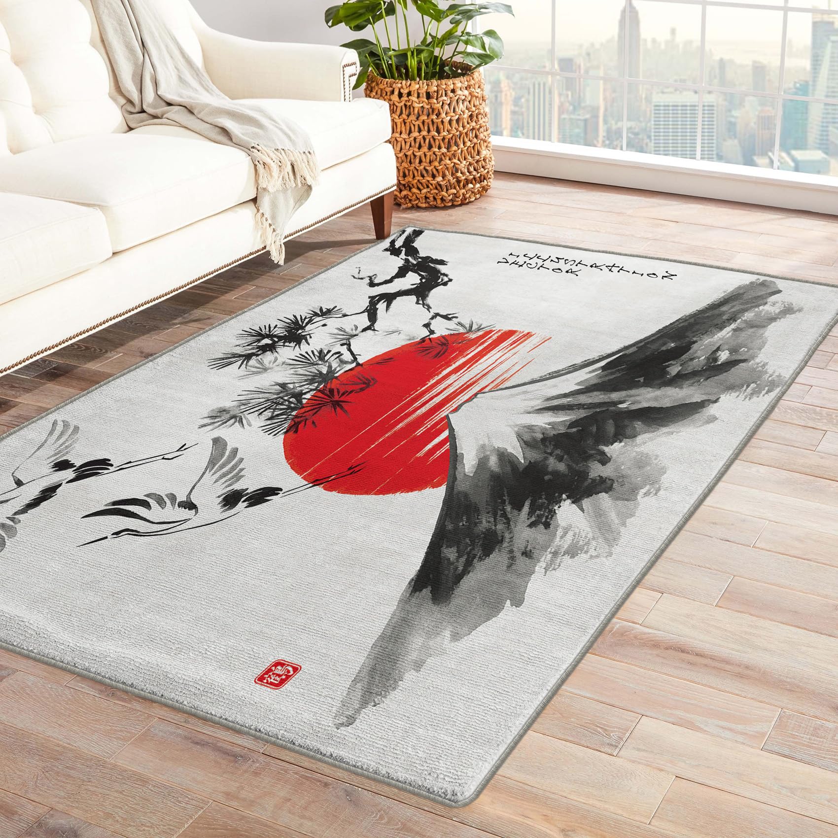 Amazon.com: ZDABAOEC Japanese Rug, 2x3 Rug, Japan Mount Fuji Area Rugs ...