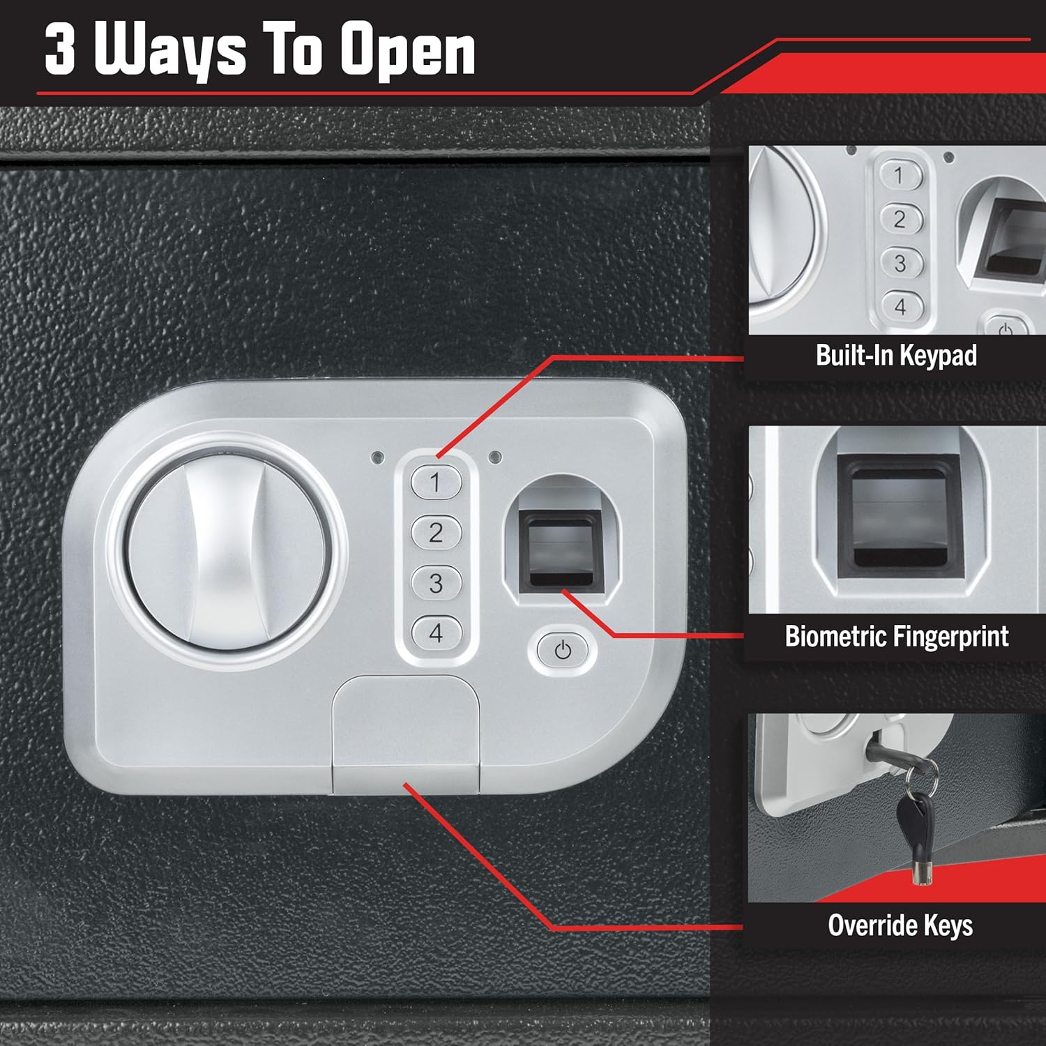 Stalwart Electronic Safe - Digital Biometric Fingerprint Lock Box ...