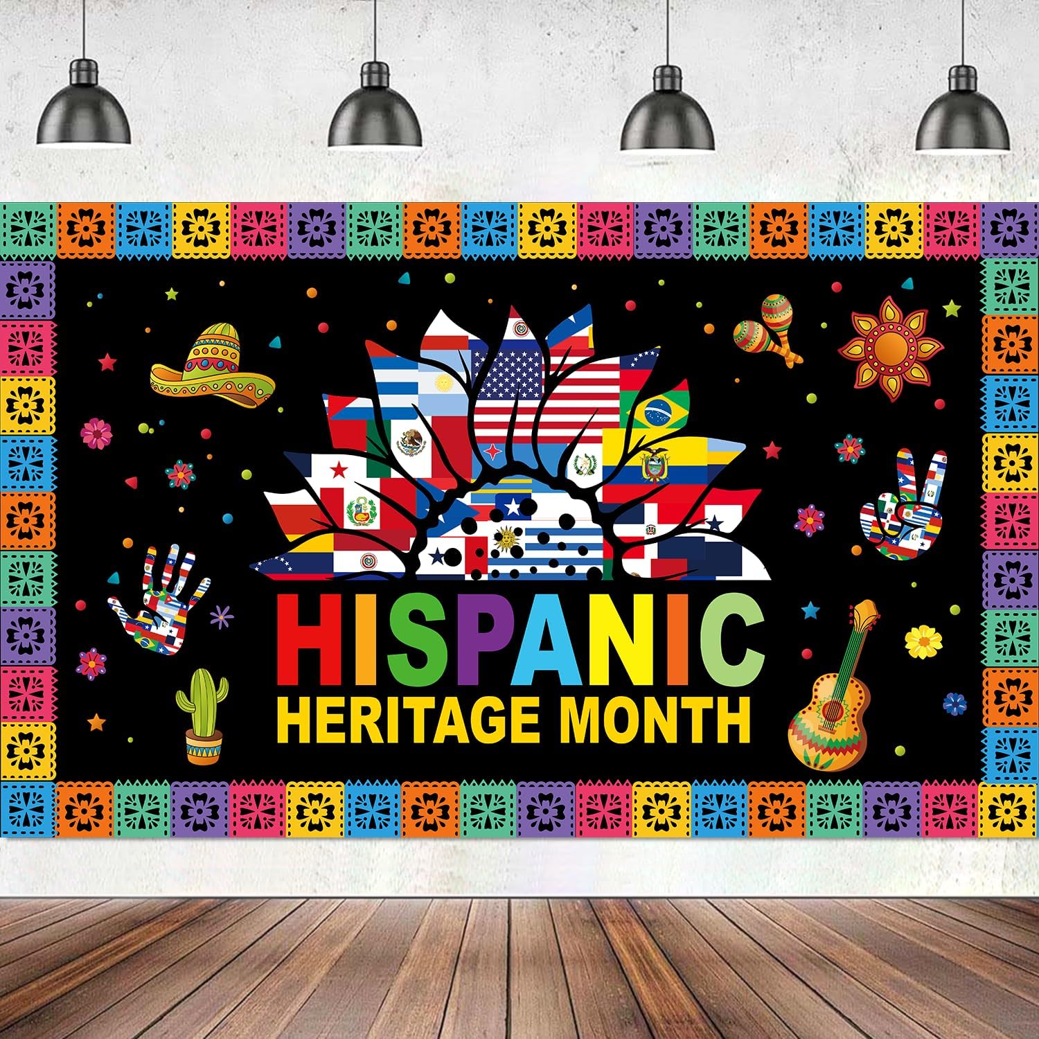 Amazon.com : Hispanic Heritage Month 6 Flag 3×5 Ft Polyester Banner ...
