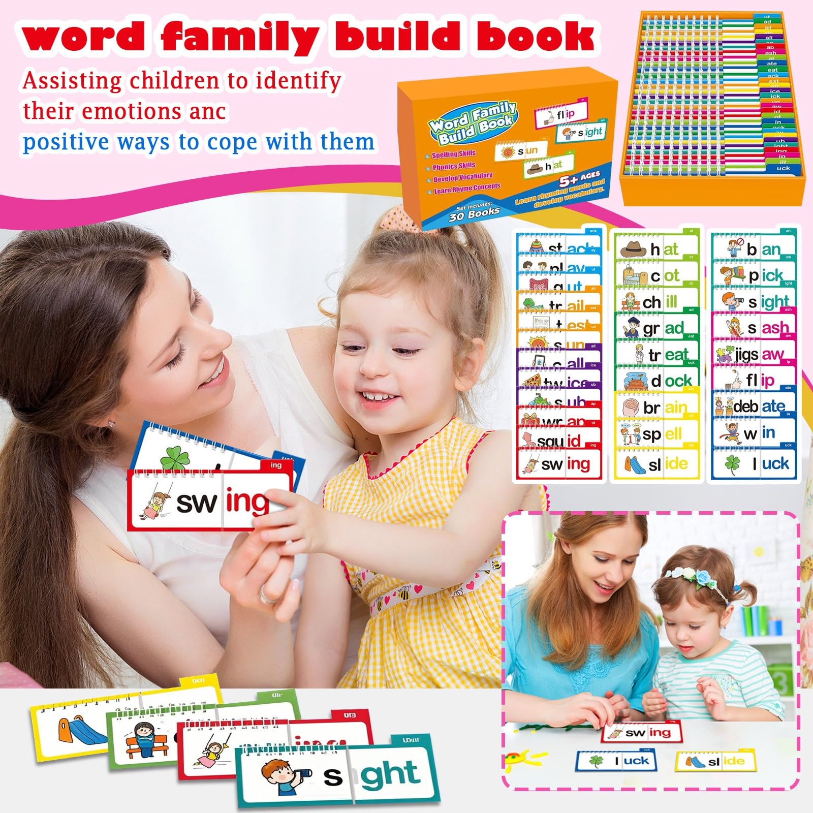 Interactive Learning Books 30 Read And Rhyme Flip Books Set – Fun ...
