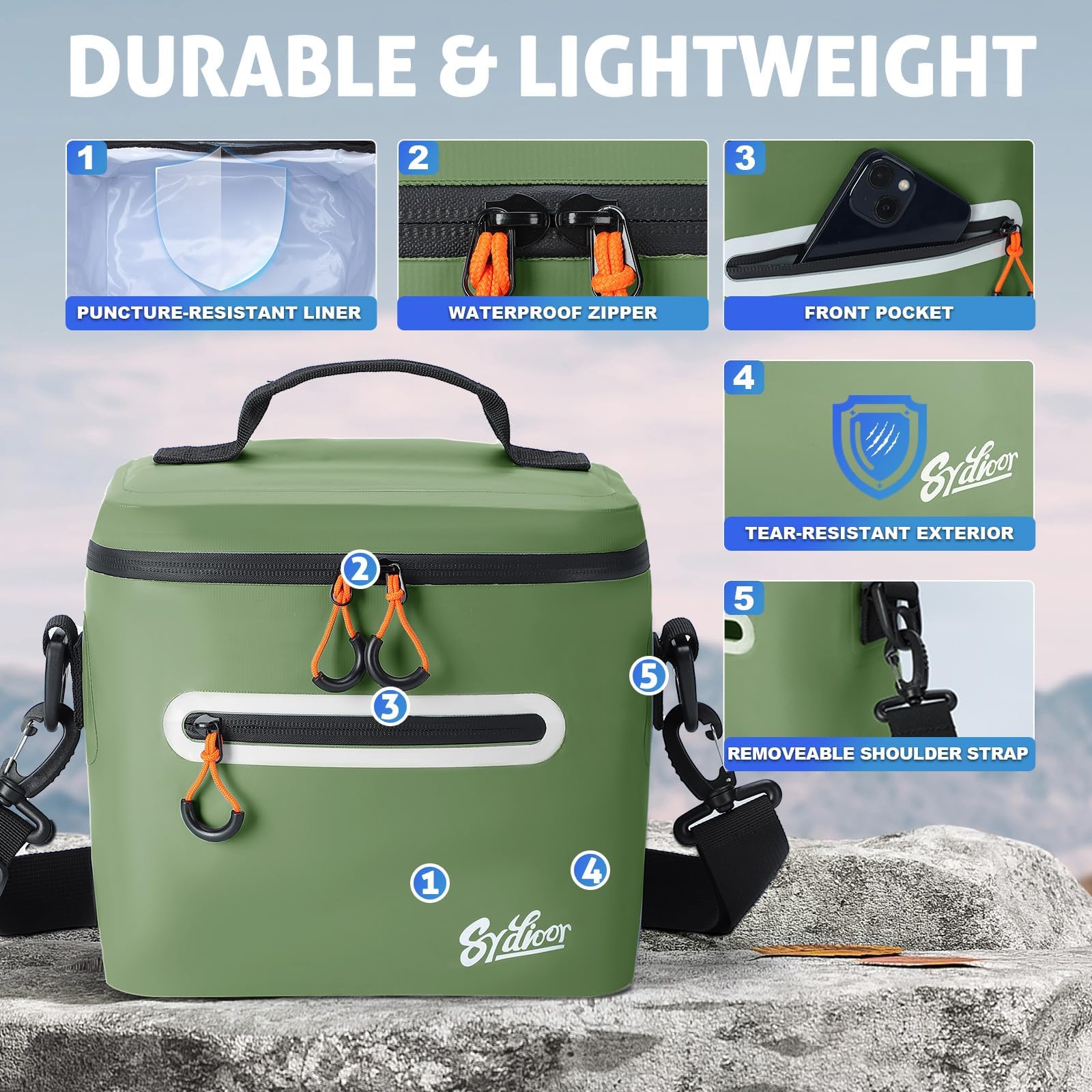 Snapklik.com : Small Coolers Insulated Leak Proof 7 L, Mini Soft Sided ...