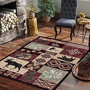 Amazon.com: Lodge Native Cabin Style Rustic Area Rug for Living Room ...