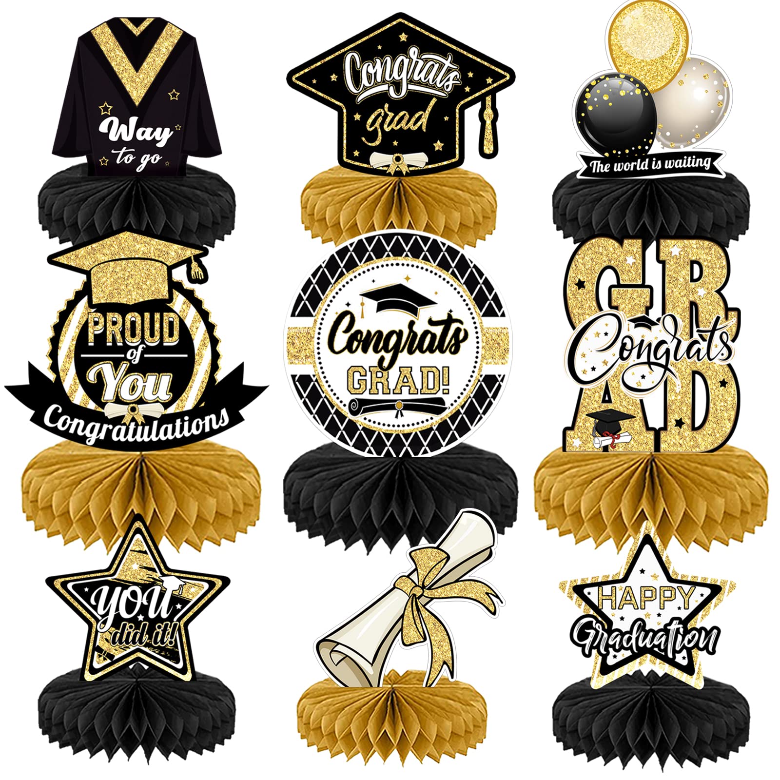Amazon.com: Graduation Party Decorations 9PCS Graduation Centerpieces ...