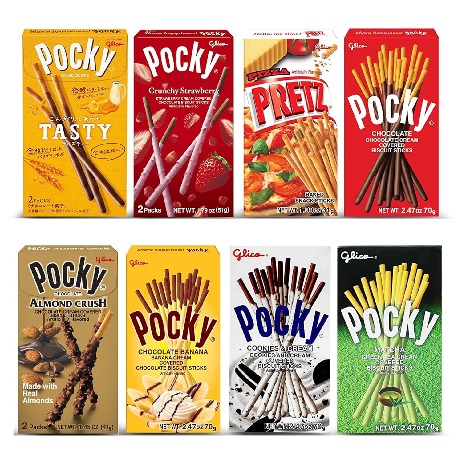 Amazon.com: Pocky sticks & Pretz Japanese Snacks Pocky Variety Pack of ...