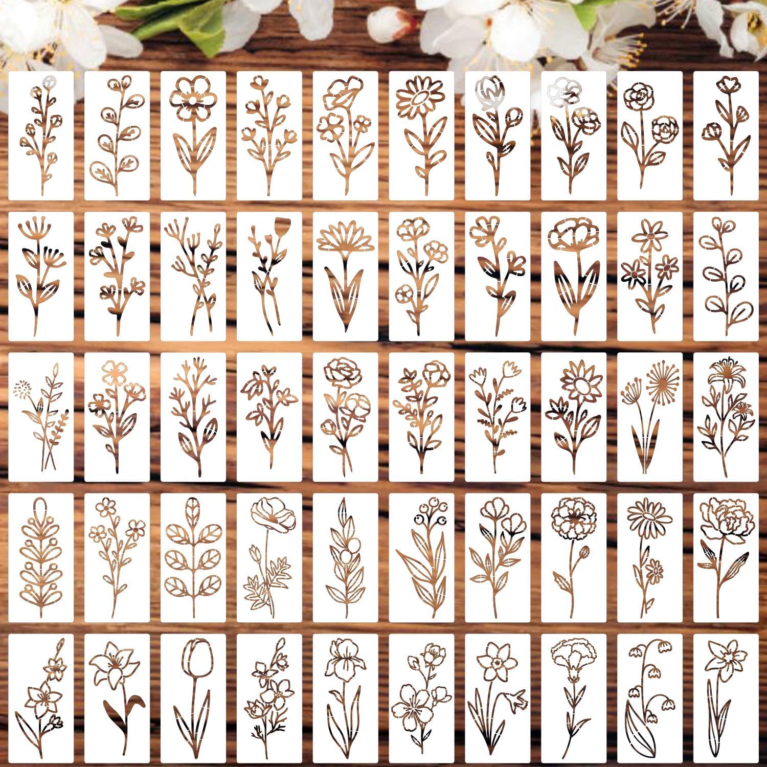 Snapklik.com : Flower Stencils For Painting On Walls Flower Stencil ...