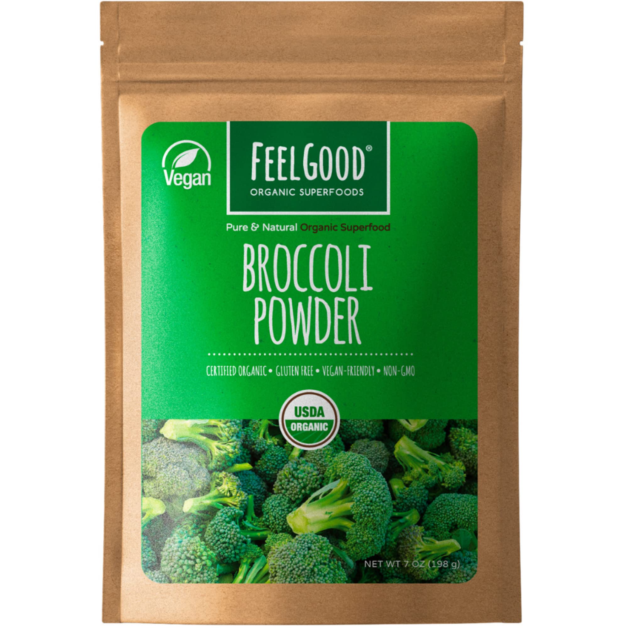 Buy FeelGood Superfoods Broccoli Powder, Vegan, Non-GMO,and Rich in ...