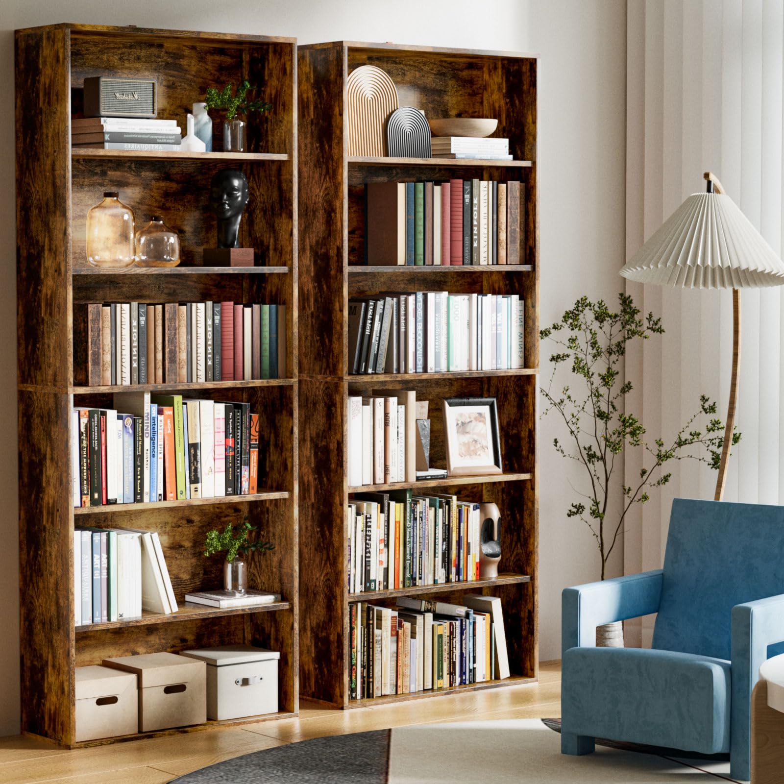 SIMPLE HOGAR librero,librero Minimalista,decoración de Madera con 6 ...