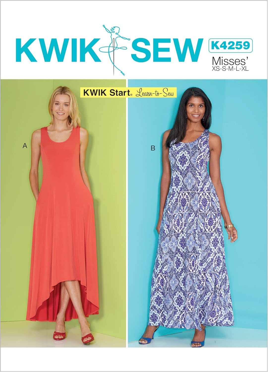Amazon.com: KWIK-SEW PATTERNS Kwik Learn Women's Floor Length Dress ...