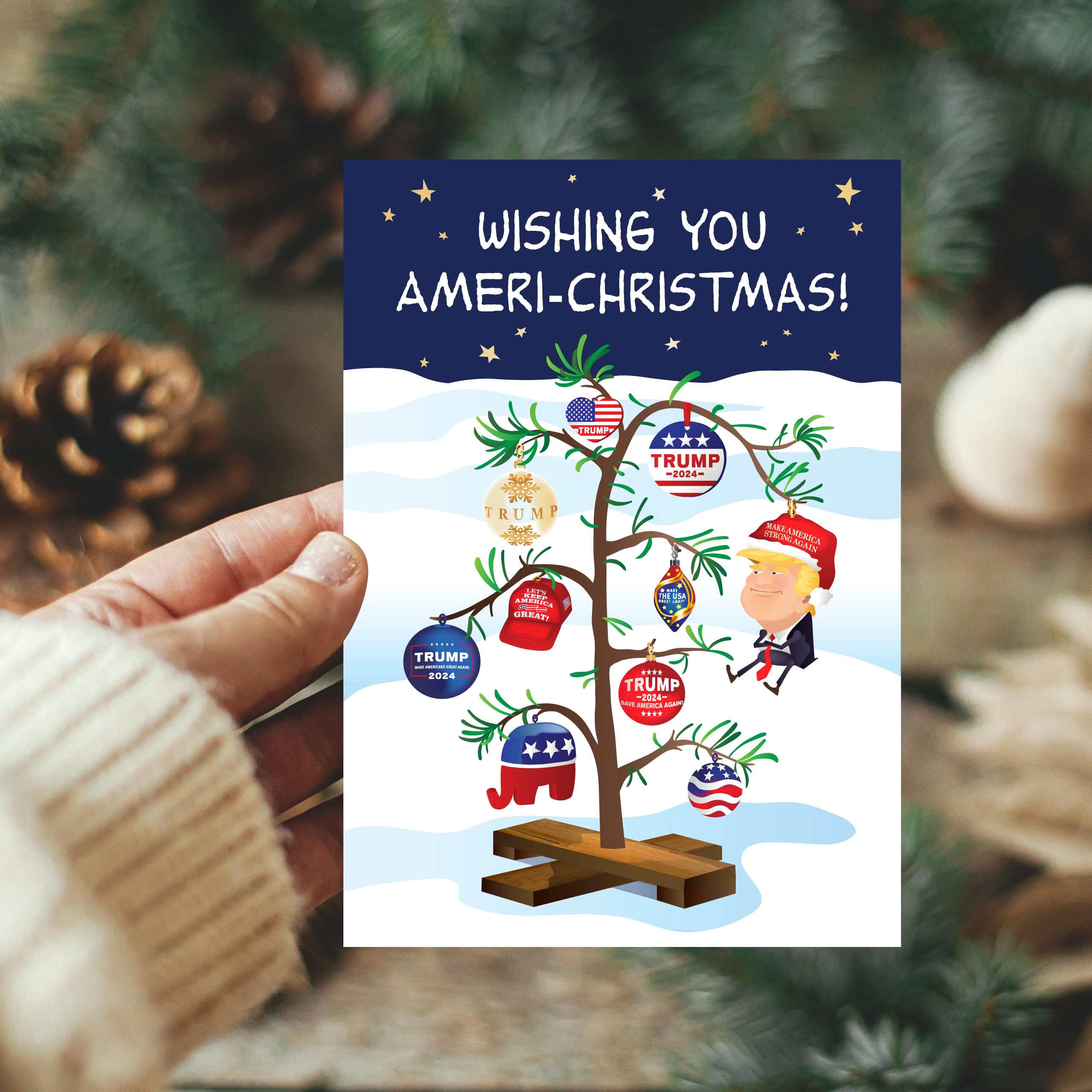 Amazon.com : SCRATCH OFF WORKS Donald Trump Christmas Card I Republican ...