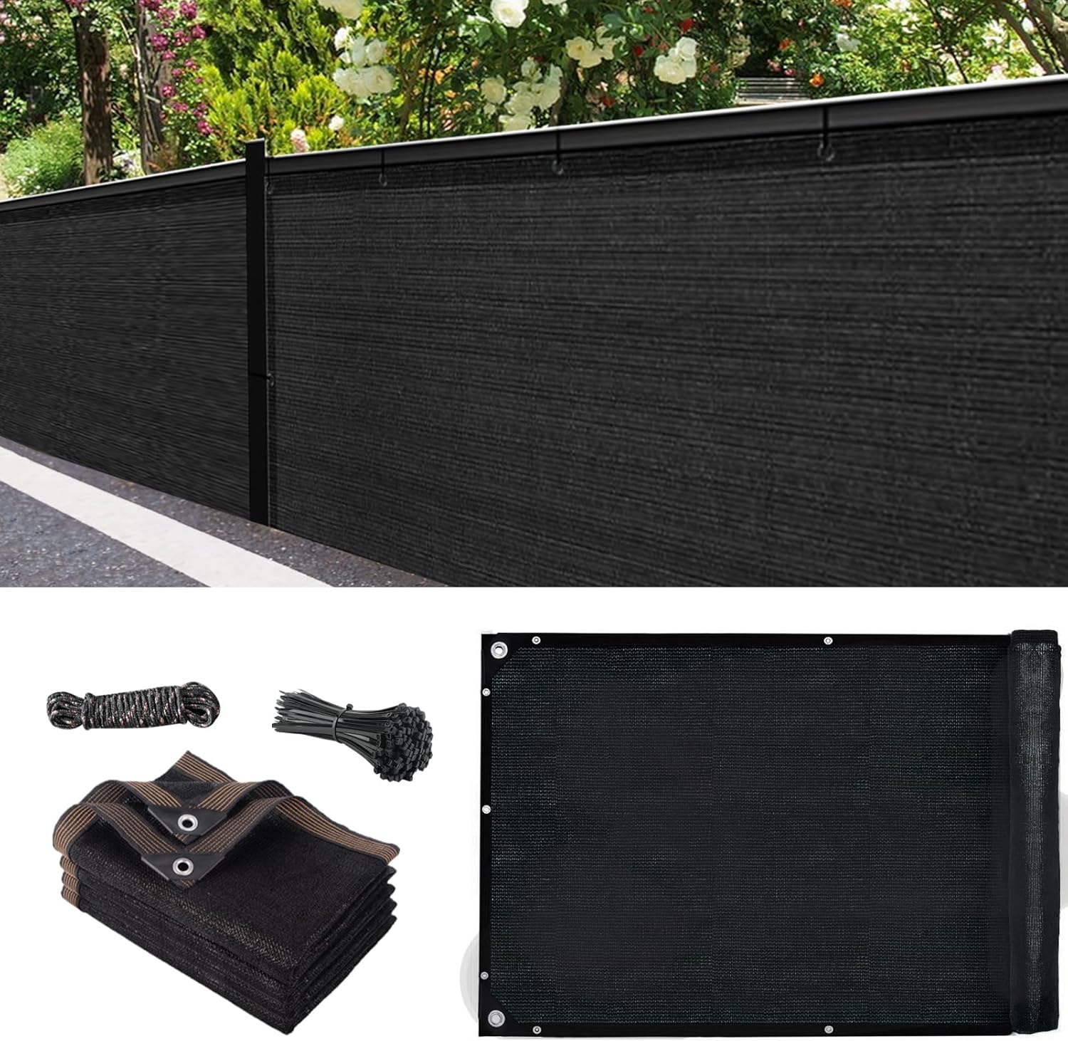 SuQurtom Garden Privacy Netting 2m x 5m - 90% Blocking Privacy Fence ...