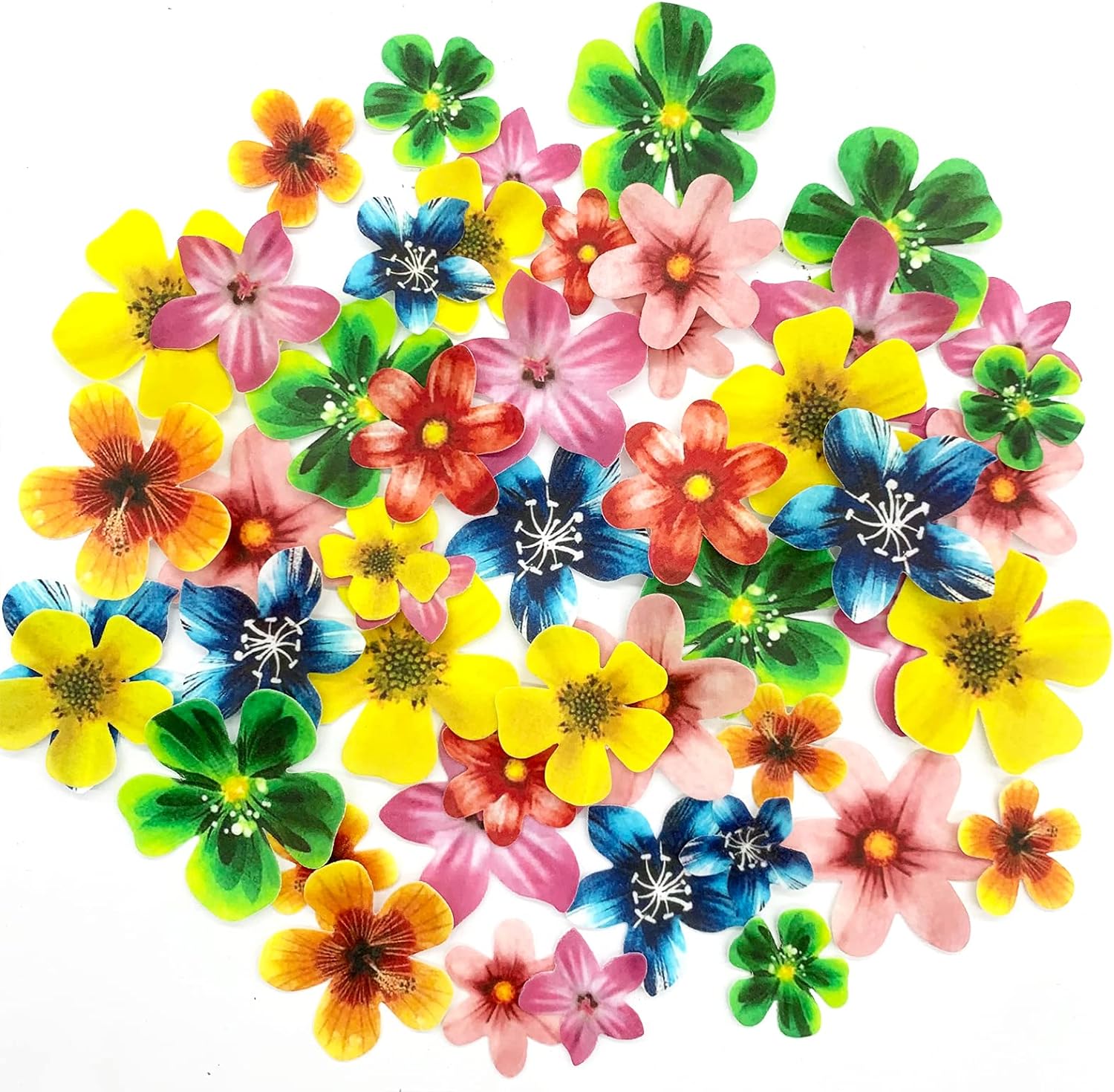 Buy Weraru Edible 48Pcs Hawaii Flowers Wedding Cake Cupcake Topper Luau buy-weraru-edible-48pcs-hawaii-flowers-wedding-cake-cupcake-topper-luau