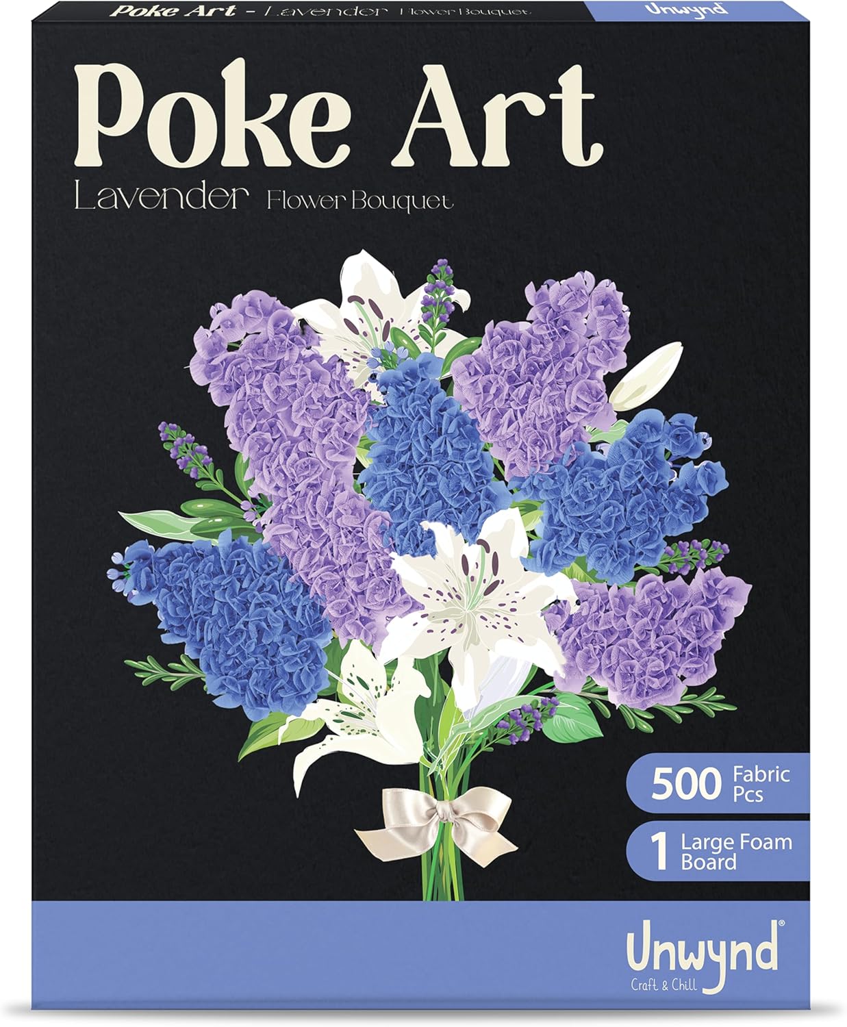 Amazon.com: Unwynd Poke Art Lavender Flower Bouquet | Mess-Free Arts ...