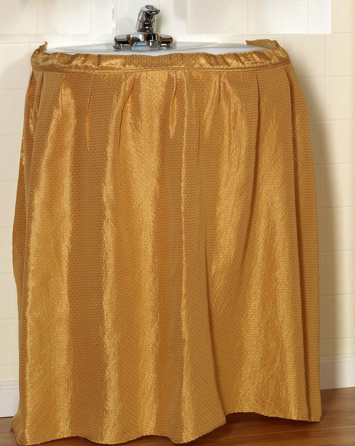 Amazon.com: Royal Bath Lauren 100% Polyester Dobby Fabric Sink Drape ...