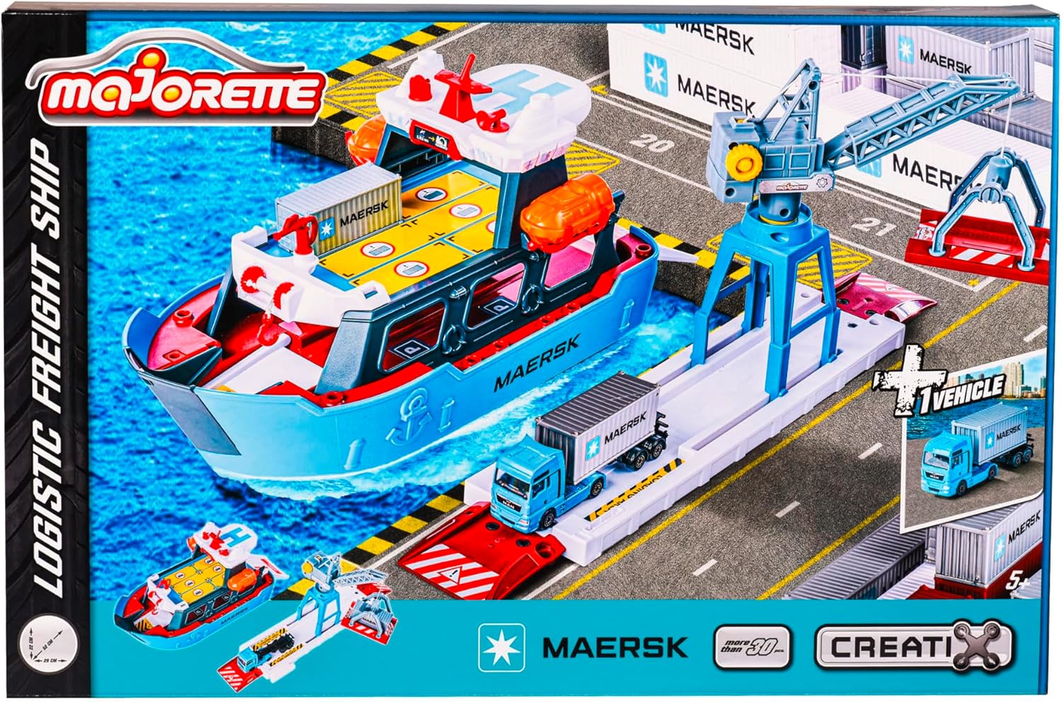 Majorette – Creatix Toy Port with Container Ship – Maersk Logistics ...