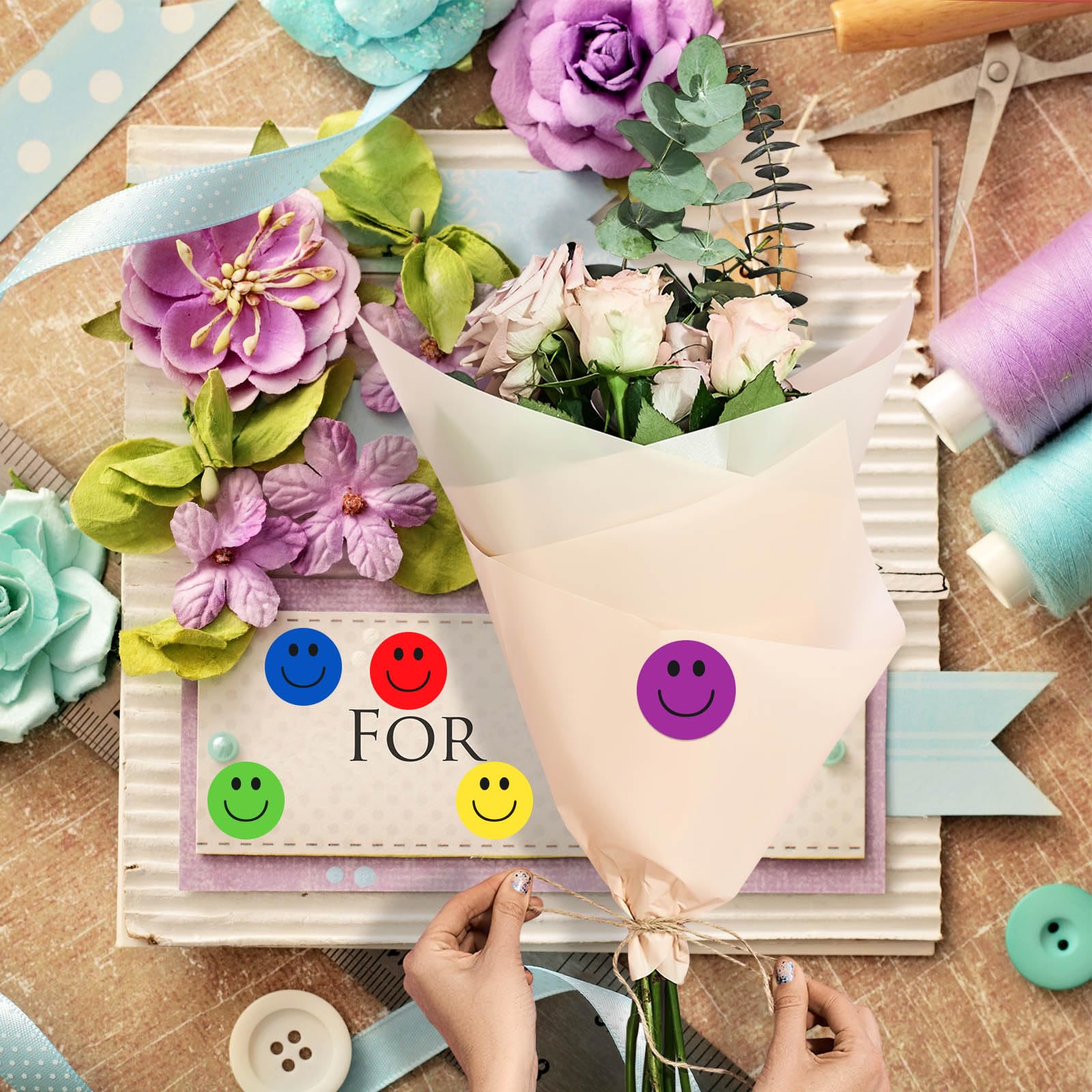 Snapklik.com : Happy Smile Face Stickers, 1 Inch Large Happy Face Decal ...