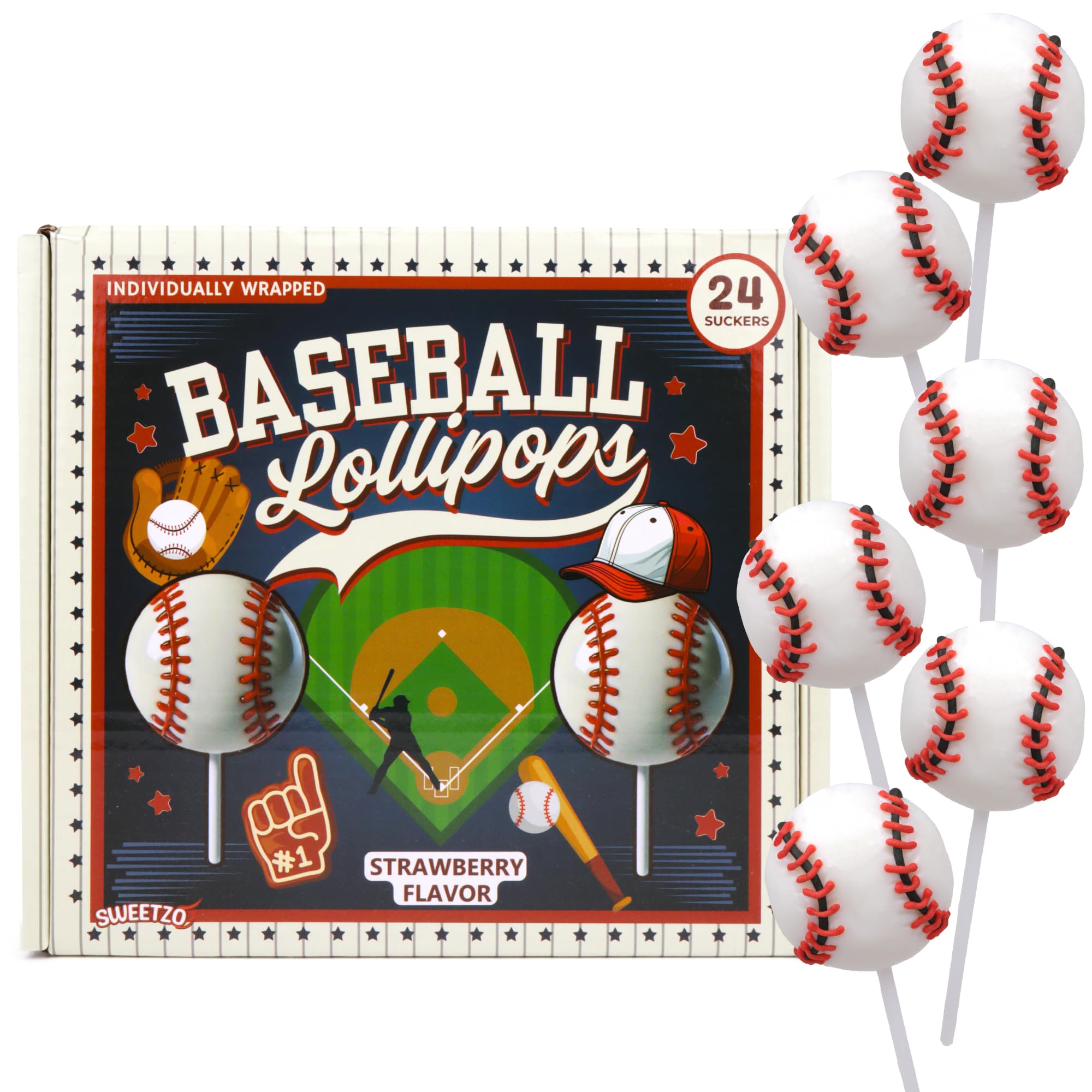Snapklik.com : Baseball Lollipops, Individually Wrapped Sports Suckers ...