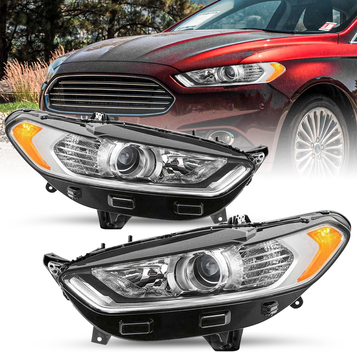 Amazon.com: TUSDAR Headlight Assembly Compatible with 2013-2016 Ford ...
