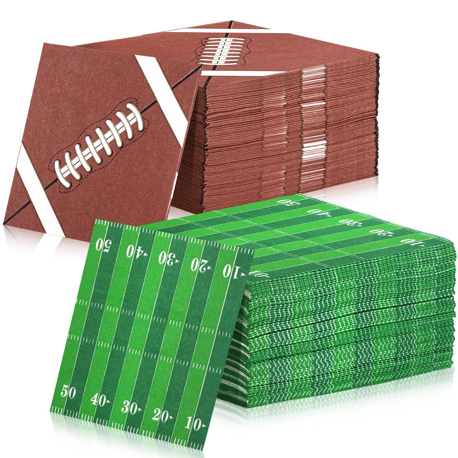 Amazon.com: Jetec 200 Sheet Football Napkins Football Birthday Party ...