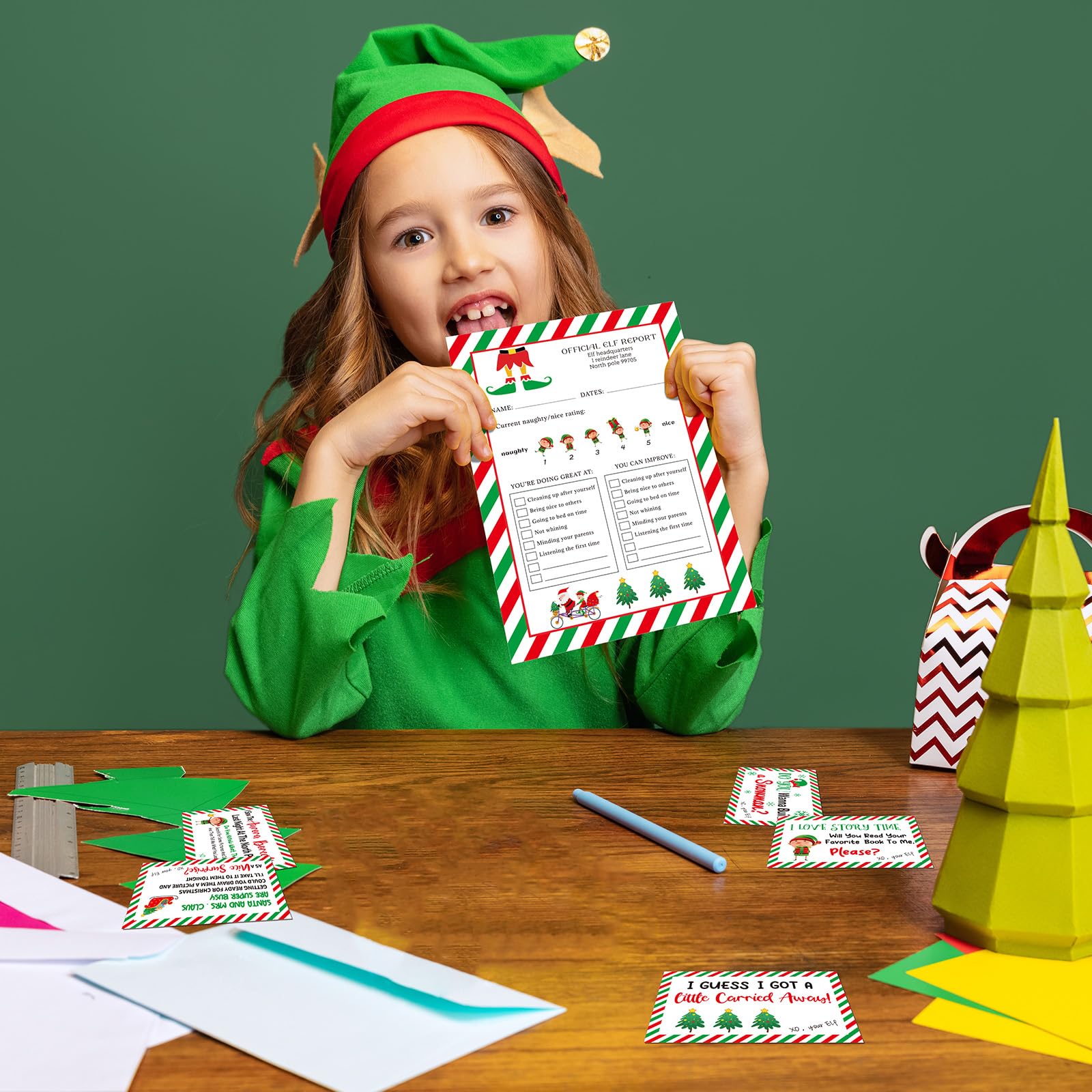 Snapklik.com : Eaasty 52 Pcs Elf Notes And 2 Notice Naughty Or Nice ...