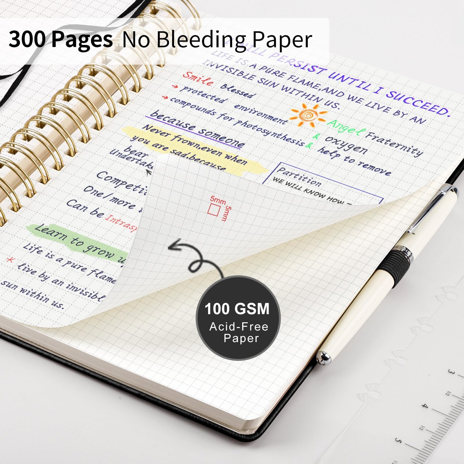 Snapklik.com : Spiral Graph Paper Notebook - 300 Pages, 100 GSM Thick ...
