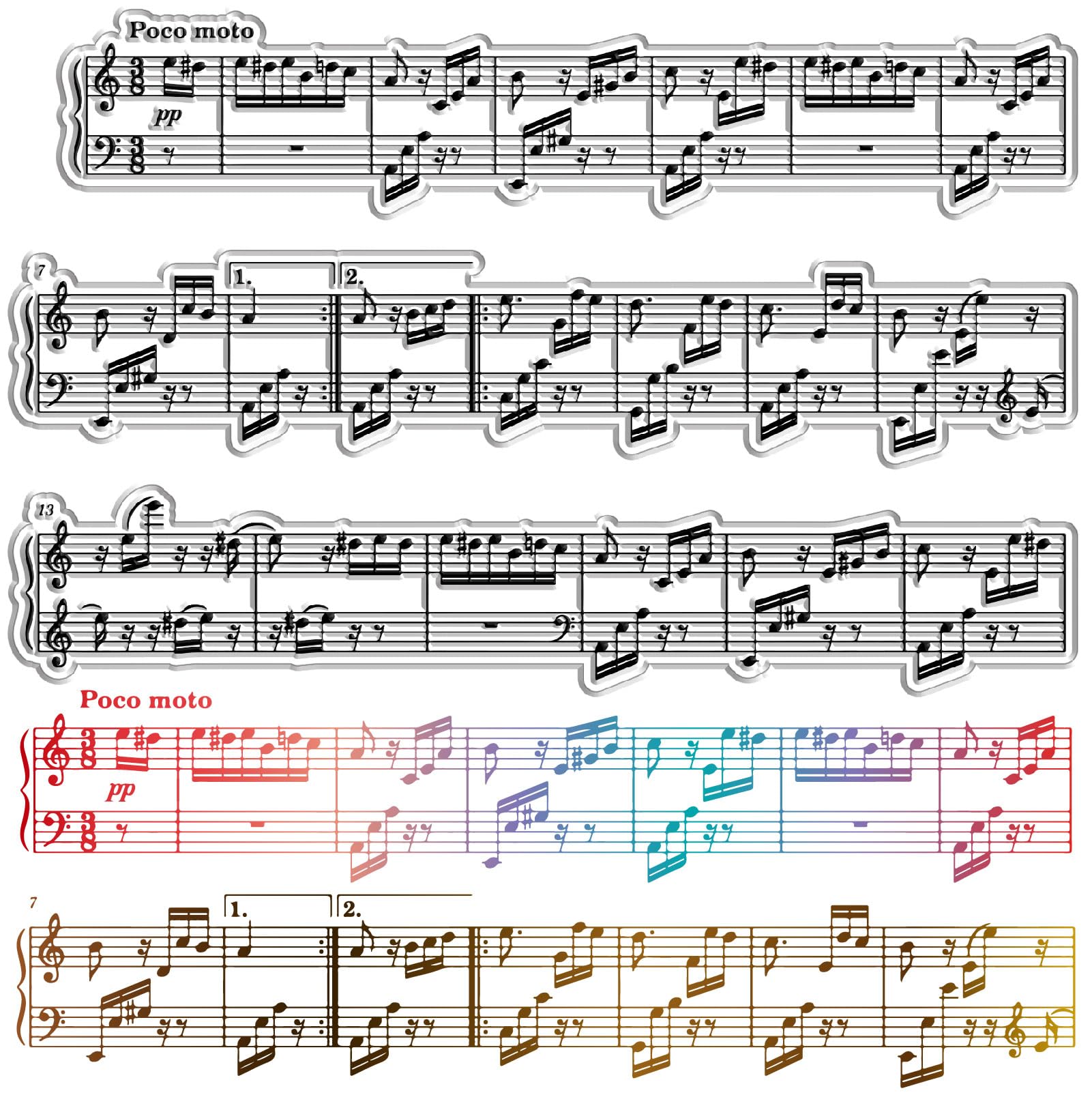 Amazon.com: CRASPIRE Musical Note Clear Stamps Background Reusable ...