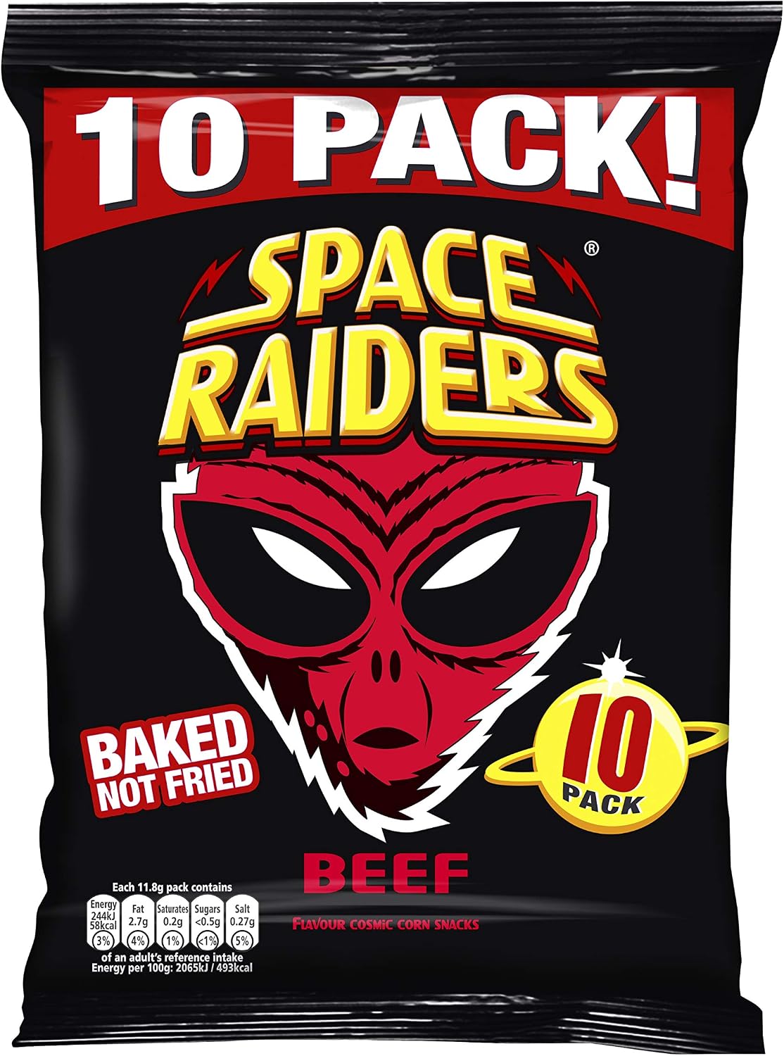 Space Raiders Beef Corn Snacks, 10x11.8g : Amazon.co.uk: Grocery