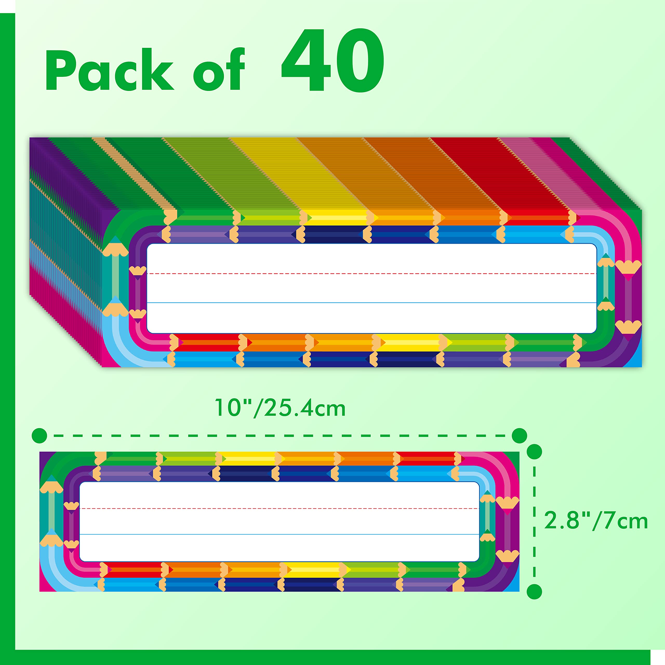 Snapklik.com : 40PCS Desk Nameplates, Double Sided PET Film Desk Name ...