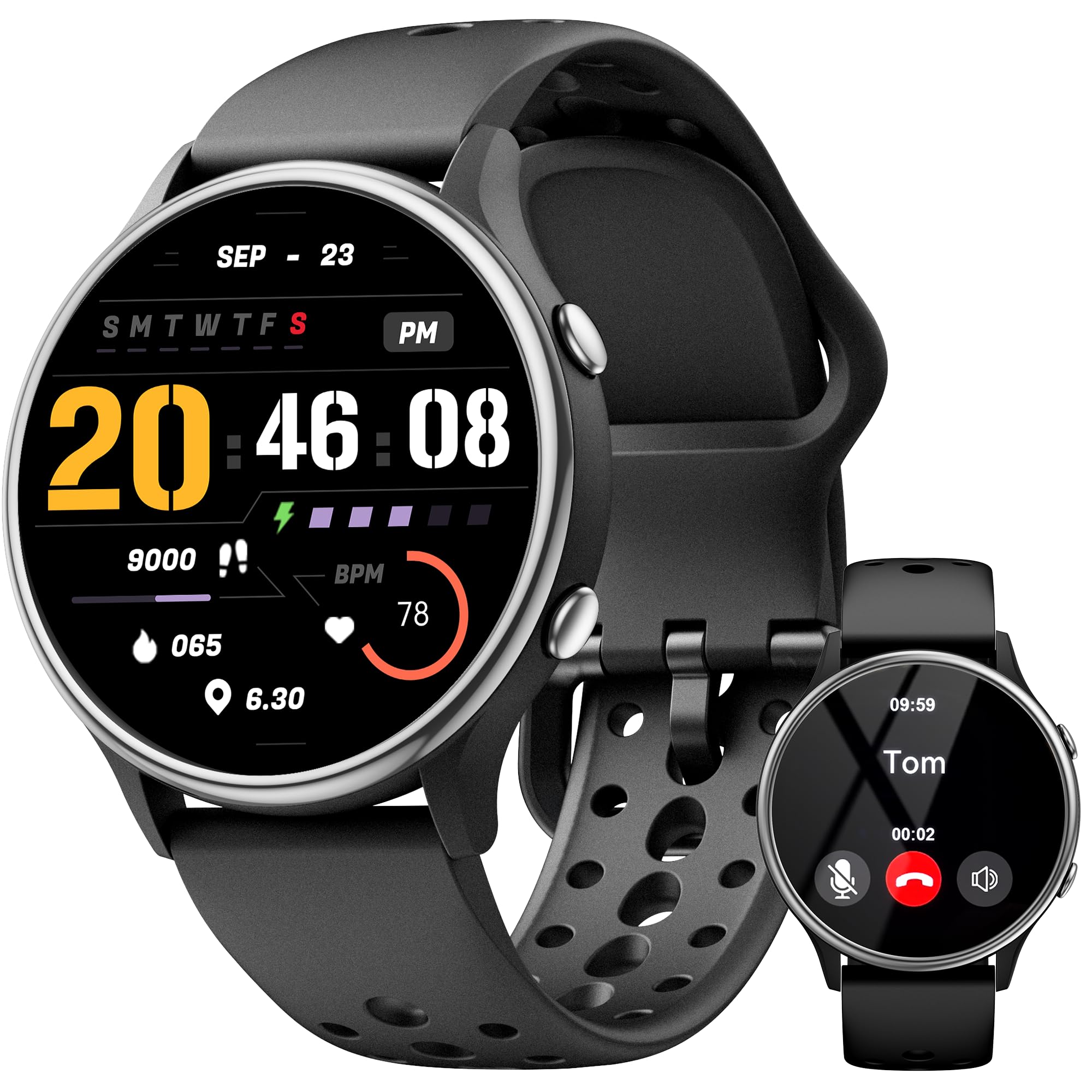 Amazon.com: KEEPONFIT Smart Watches for Men, Fitness Tracker with Heart ...