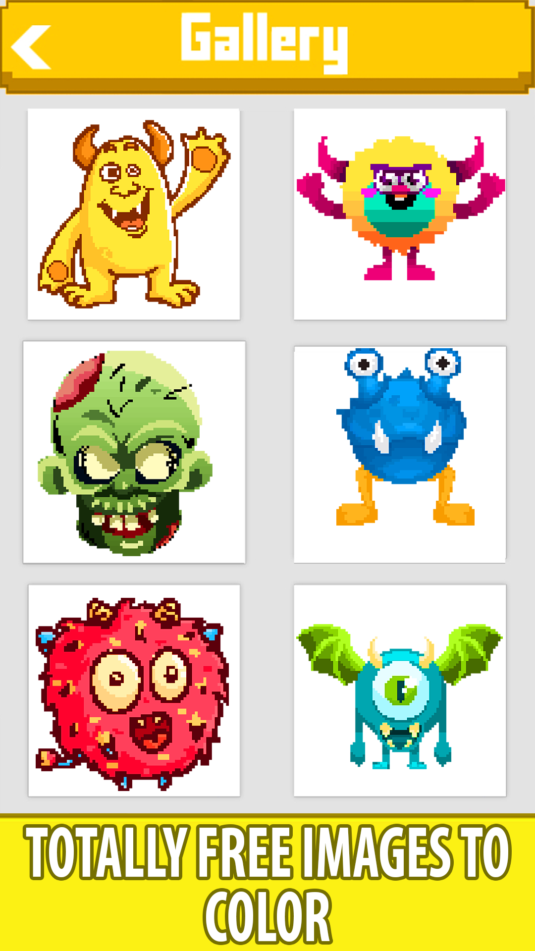 Monsters Color By Number - Pixel Art No. Color Book - App on Amazon ...