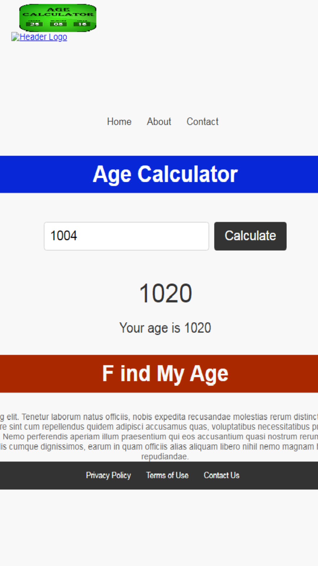 age calculator - App on Amazon Appstore