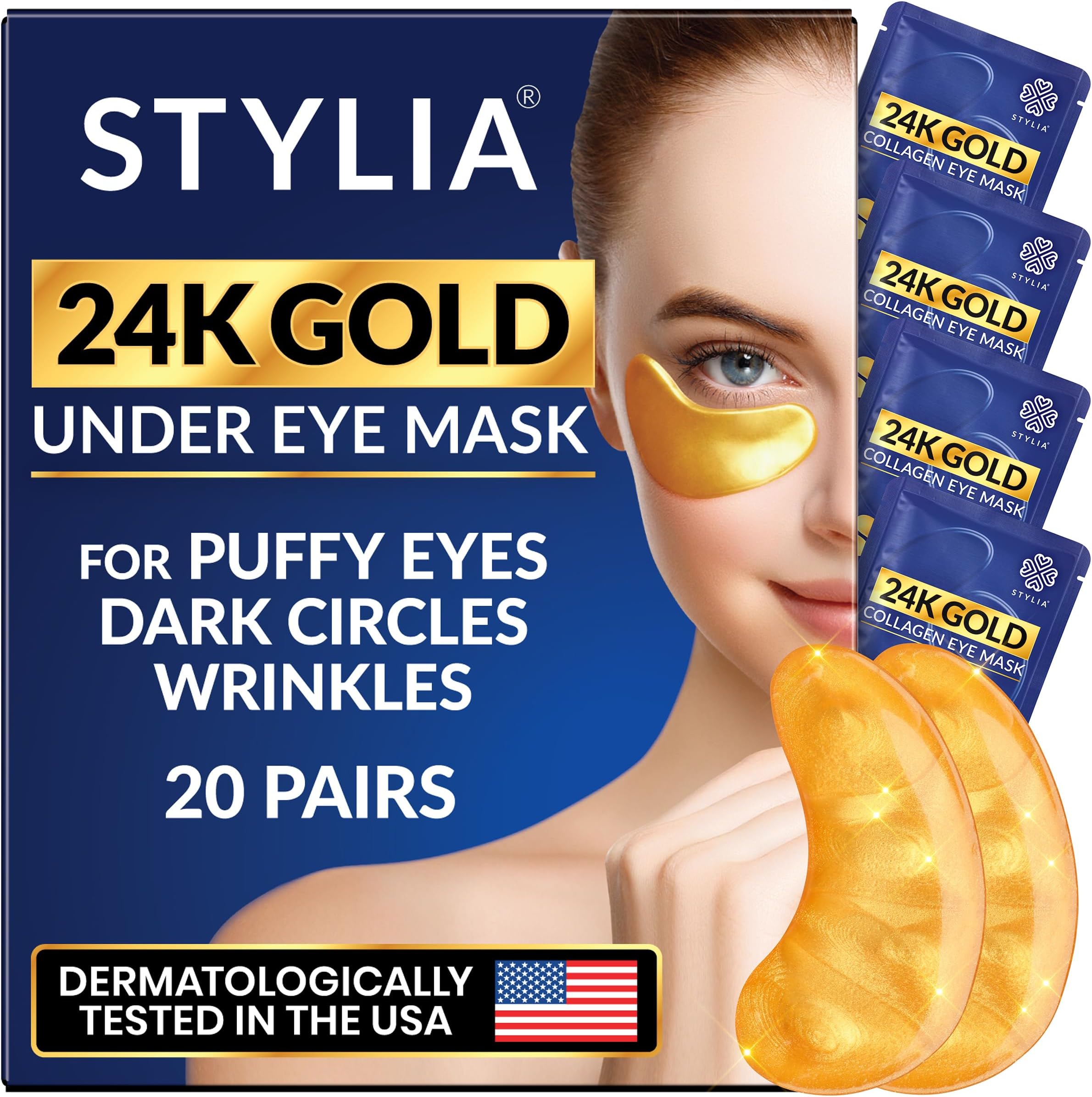 Amazon.com : Under Eye Patches for Puffy Eyes 30 Pairs - 24K Gold Under ...