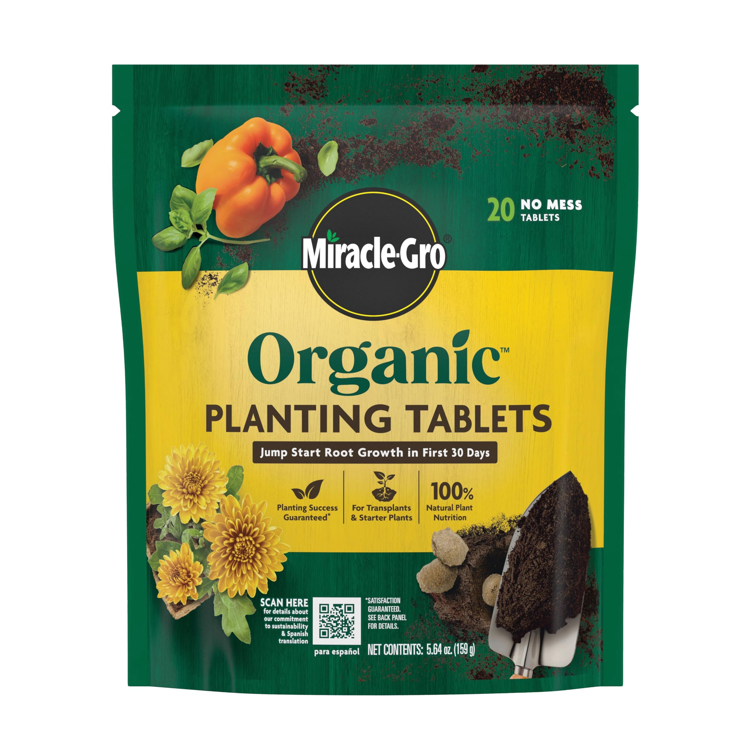 Amazon.com : Miracle-Gro Organic Planting Tablets, for Transplants and ...