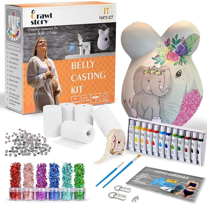 Buy Crawl Story Belly Cast Kit Pregnancy-Baby Casting kit | With 5 ...