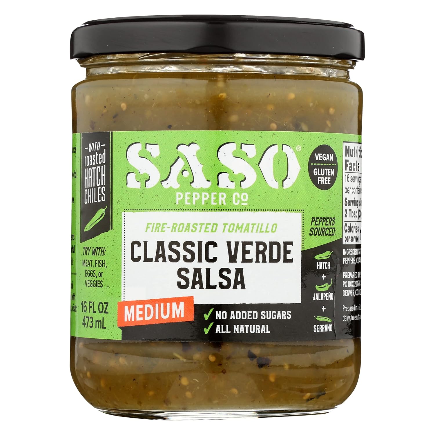 SASO Medium Classic Verde Salsa 16 FZ – Yaxa Colombia
