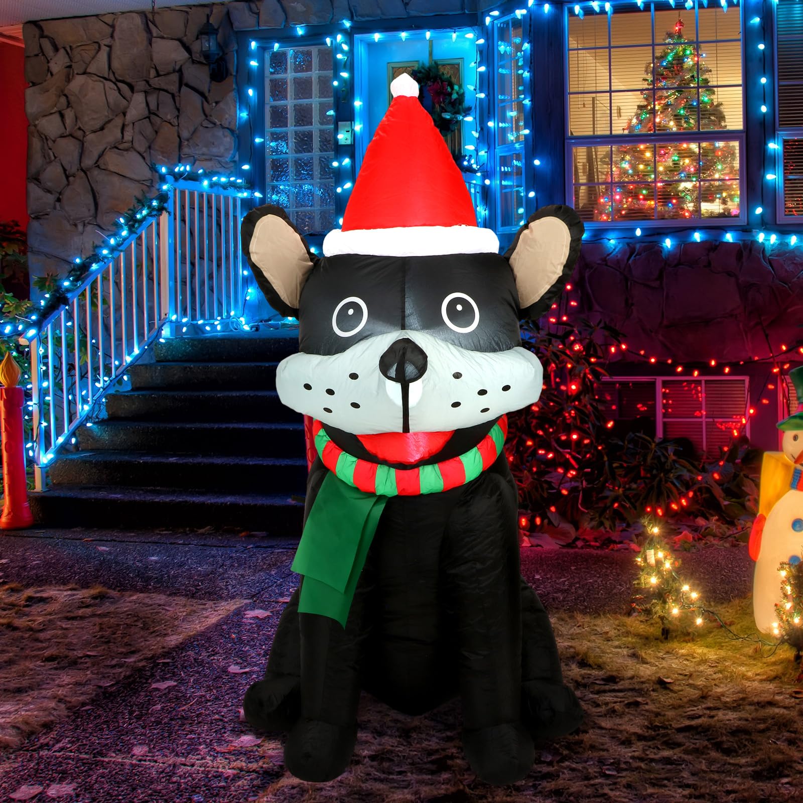 Snapklik.com : 5 Ft Christmas Inflatables Outdoor Yard Decorations LED ...