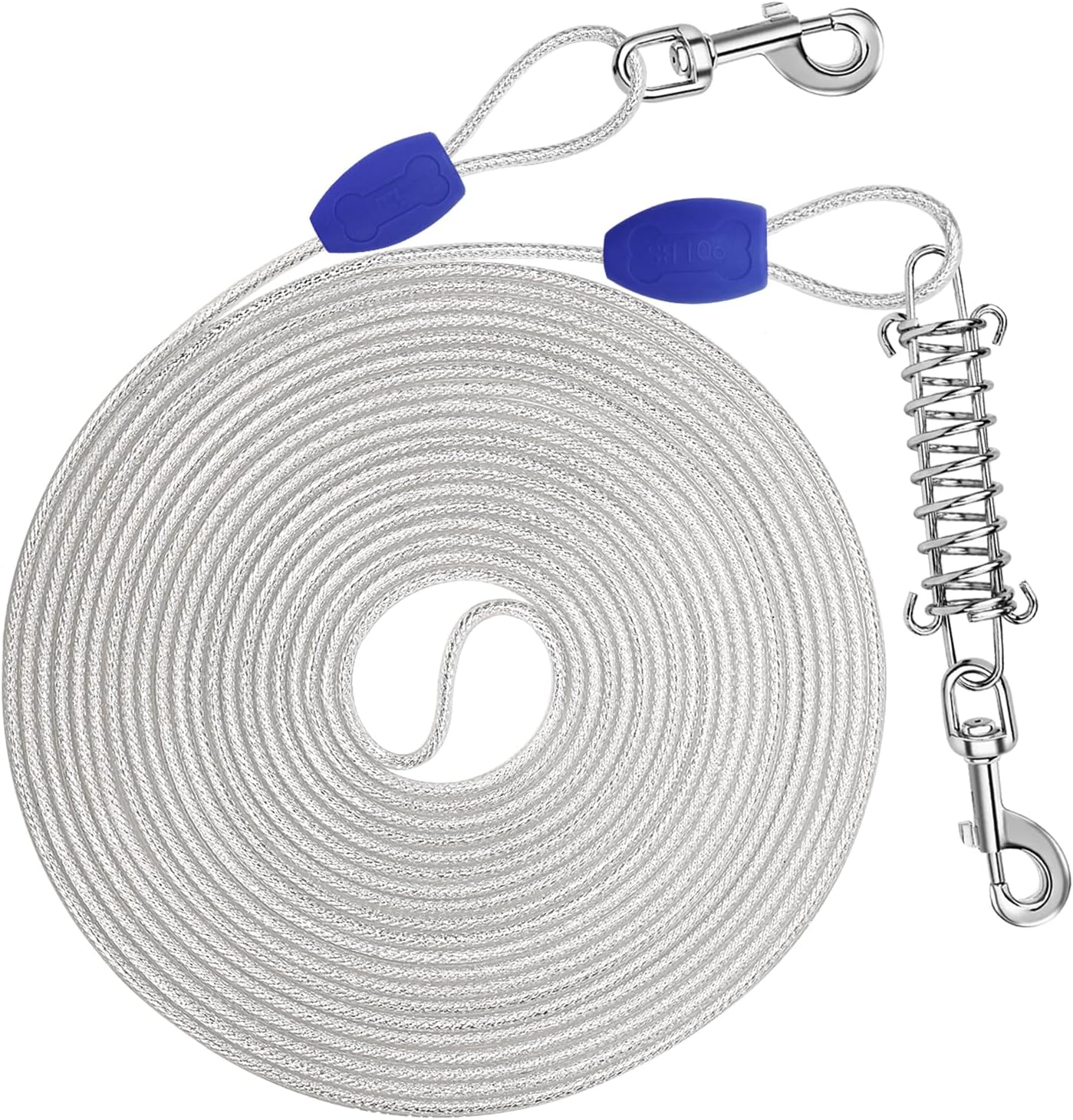 Amazon.com : Petbobi Dog Tie-Out Cable 25ft - Outdoor Leash 4mm Metal ...