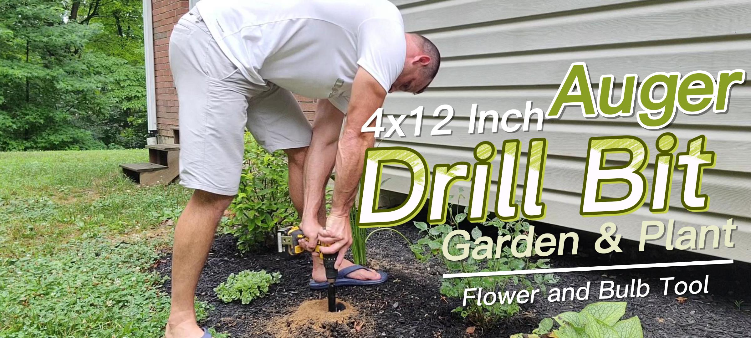 Watch Garden Plant Flower Bulb Auger Drill Bit 4x12 inch on Amazon Live