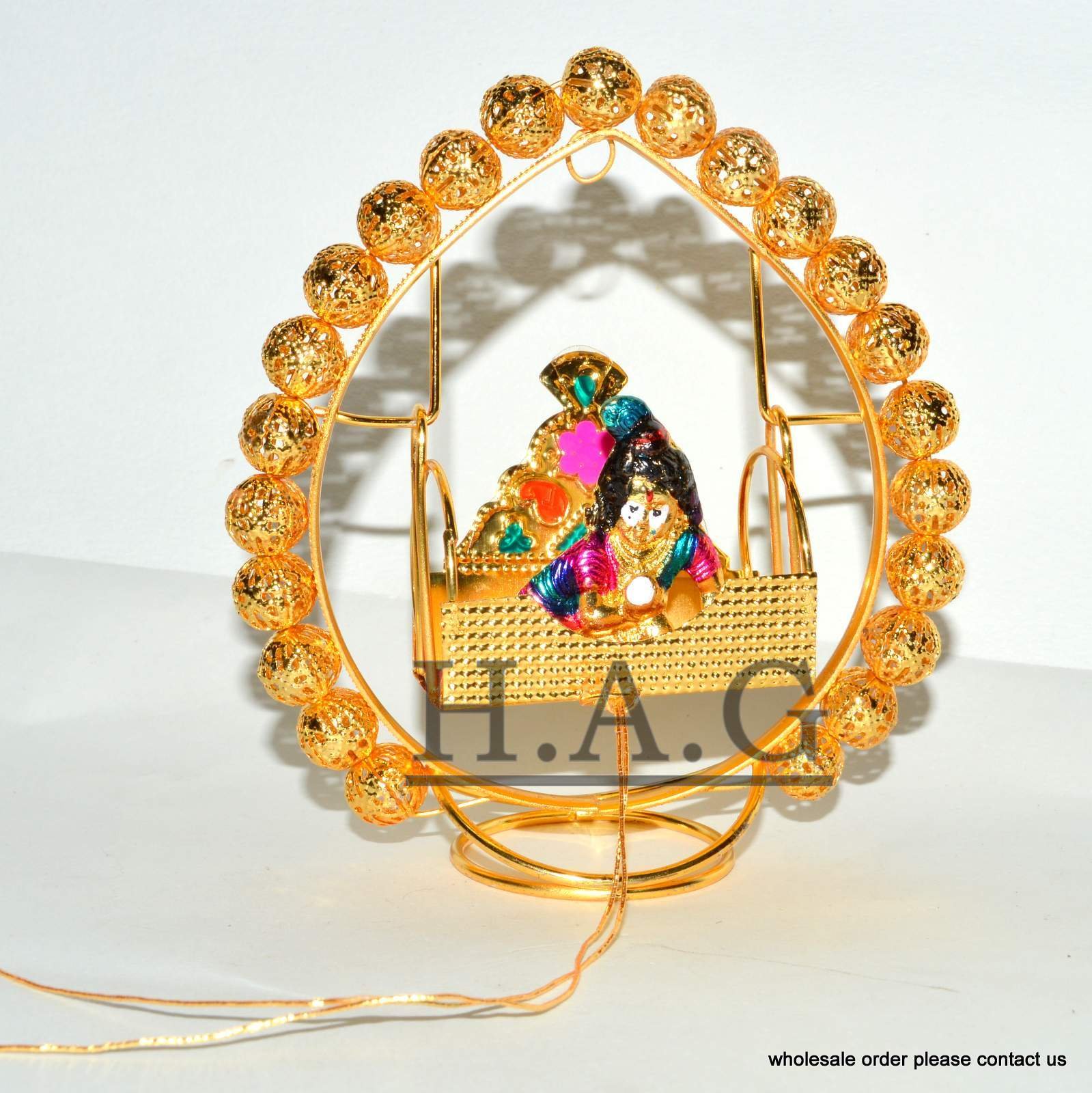 Buy Nautical World Lord Krishna KANHA JHULA BAL LADDU Gopal Swing Hindu ...