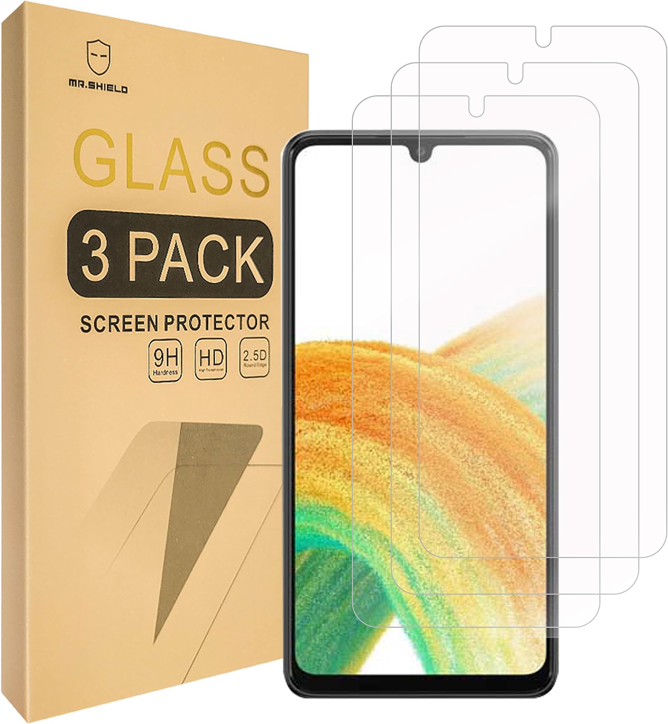 Amazon.com: Mr.Shield [3-Pack] Screen Protector For Samsung Galaxy A25 ...