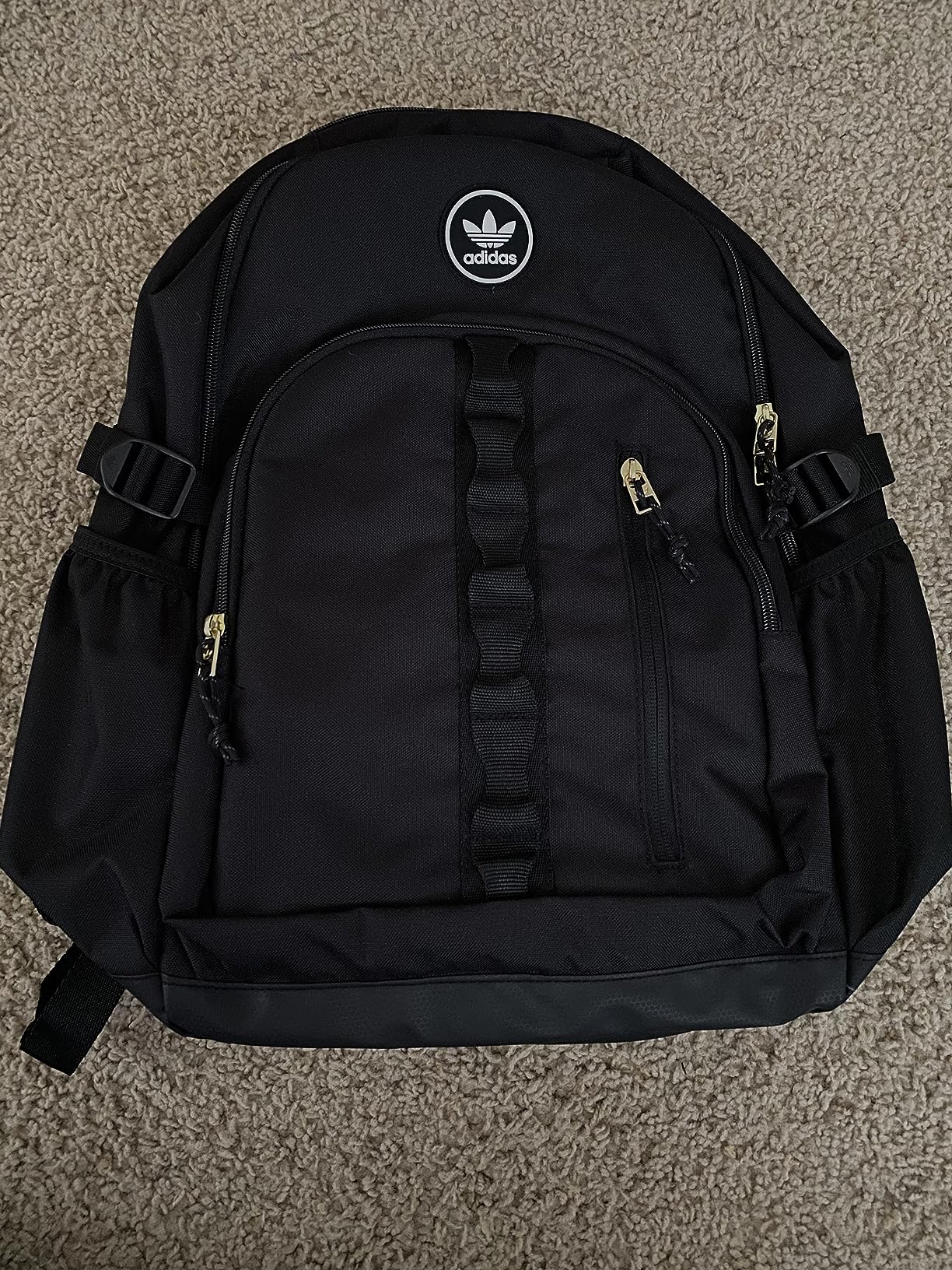 Amazon.com | adidas Originals Trefoil Patch Backpack, Black, One Size ...