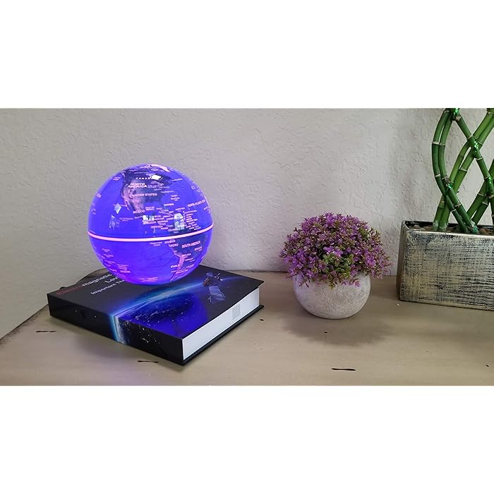 Buy Levitating Globe - Magnetic Earth Floating Globe with Book Style ...