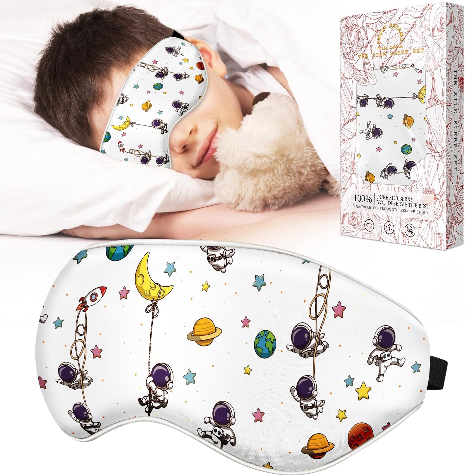 Amazon.com: Manta Kids Sleep Mask - Comfy & Cute Blackout Sleeping Mask ...