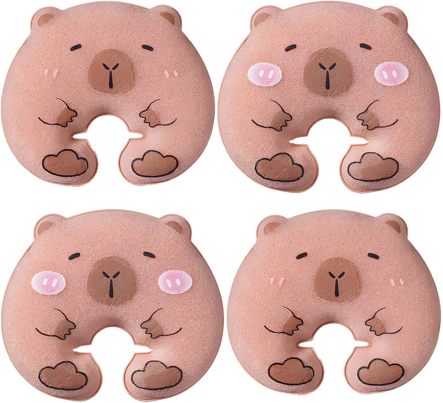 Amazon.com: 4 Pieces Cute Capybara Dish Washing Sponge - Non-Scratch ...