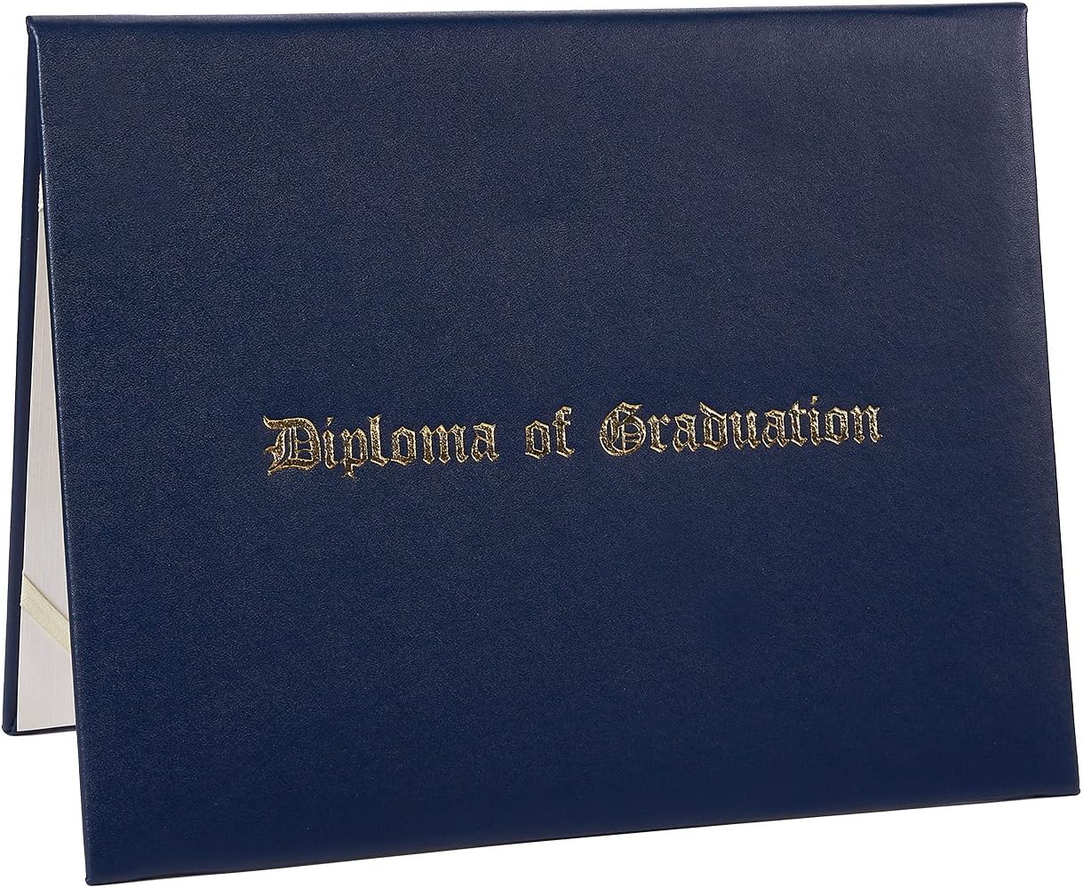 Diploma Cover - Certificate Holder with Diploma of Graduation Gold Foil ...